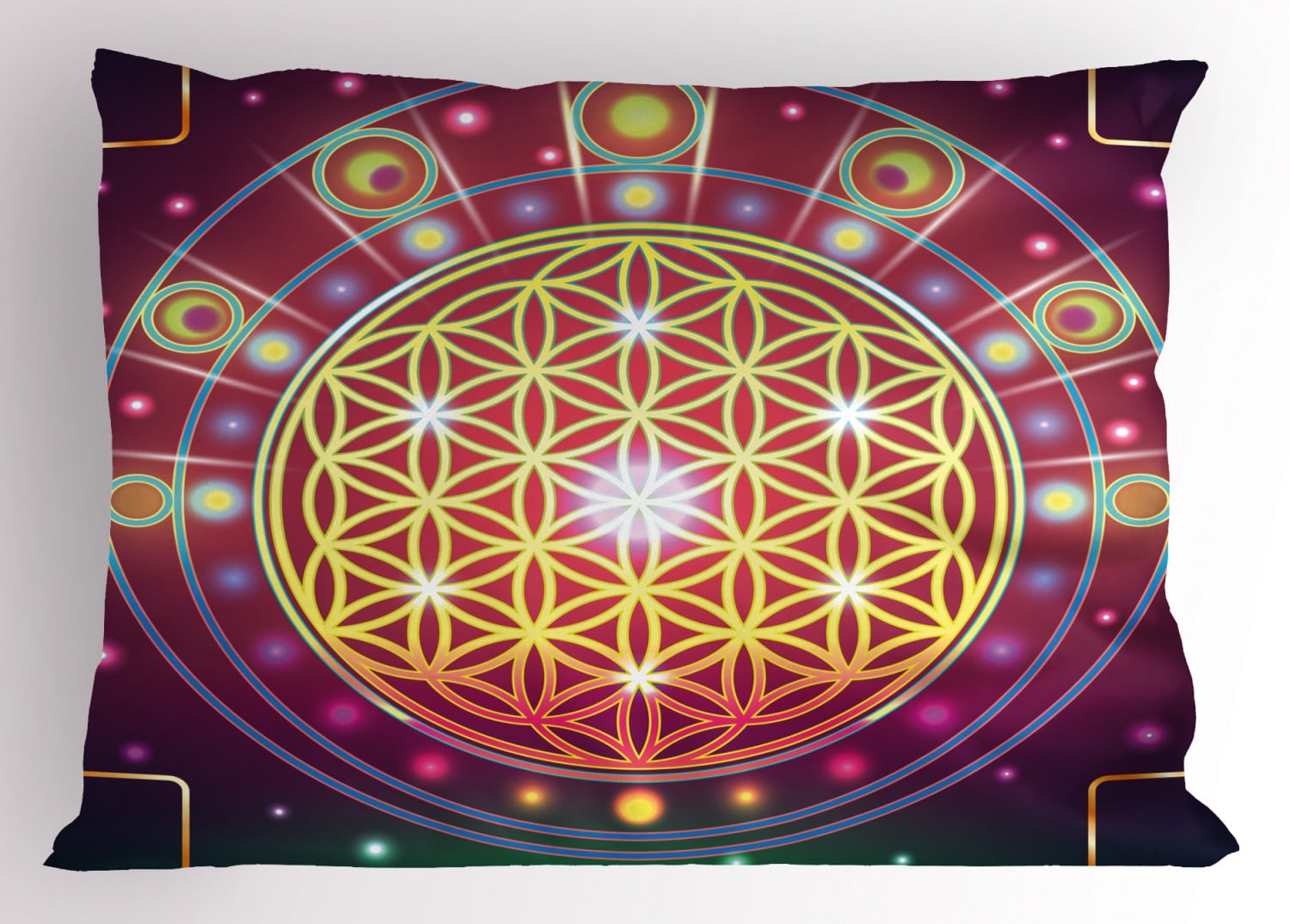Ambesonne Geometry Pillow Sham, Form Motif, 36" X 20", Multicolor ...