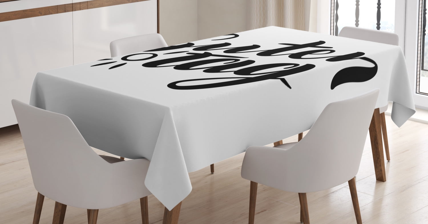 Ambesonne German Tablecloth Rectangular Table Cover, Hand Lettering ...