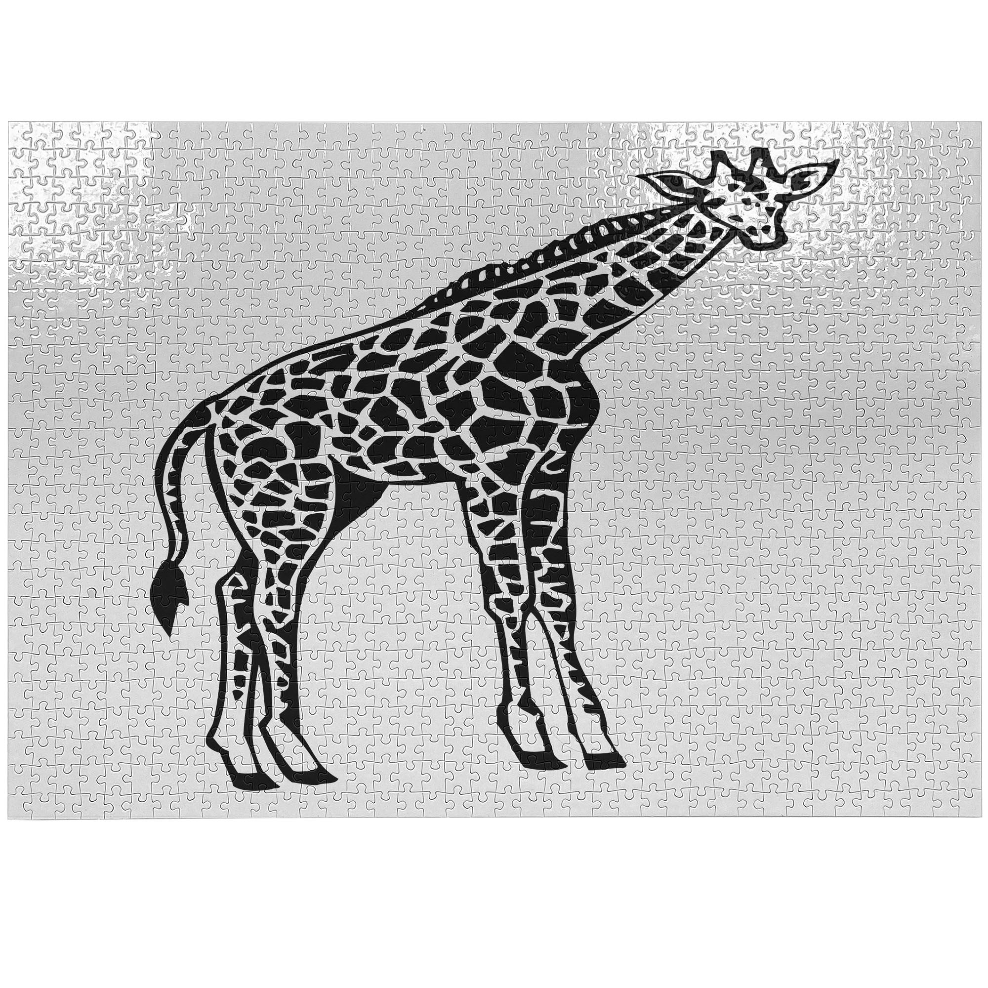 Ambesonne Giraffe Jigsaw Puzzle Durable Cardboard, African Wild Mammal ...