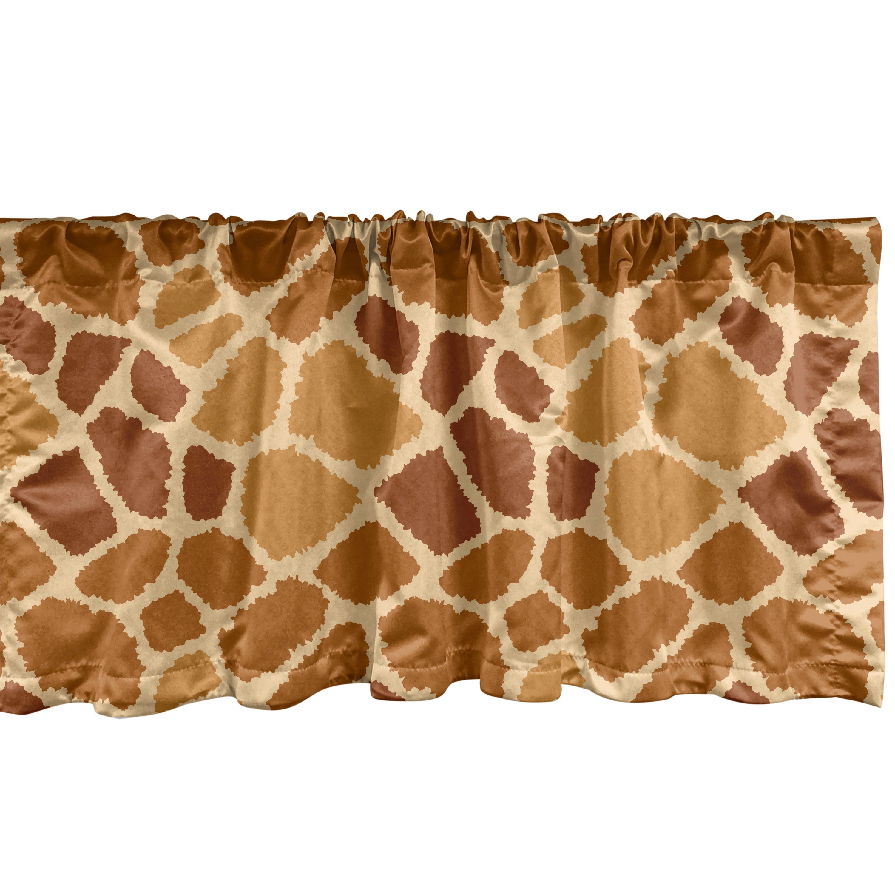 Ambesonne Giraffe Window Valance, Rhythmic Animal Skin Art, 54" X 18 ...