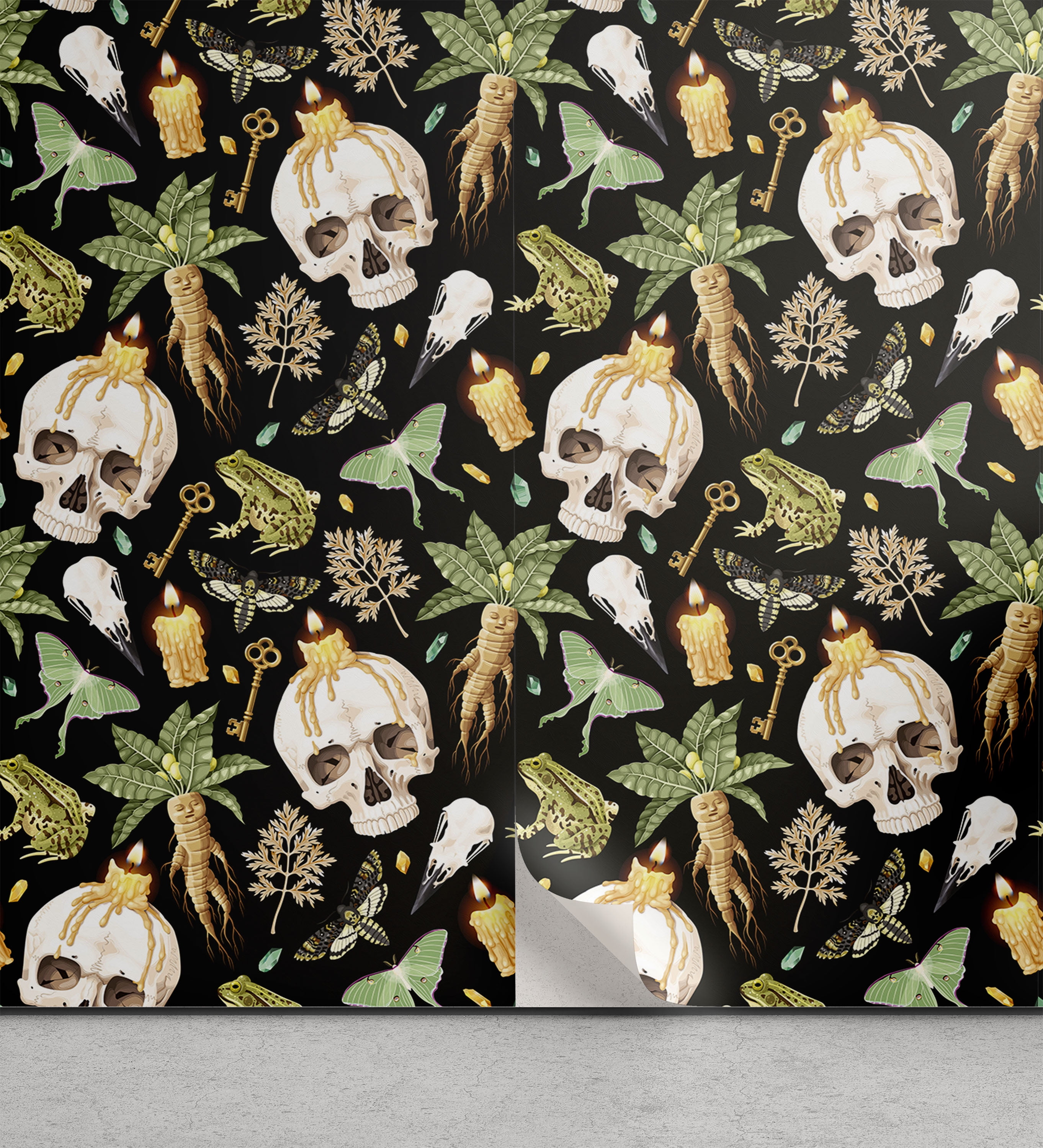 Ambesonne Goth Nature Peel & Stick Wallpaper for Home, Witchy Lunar ...