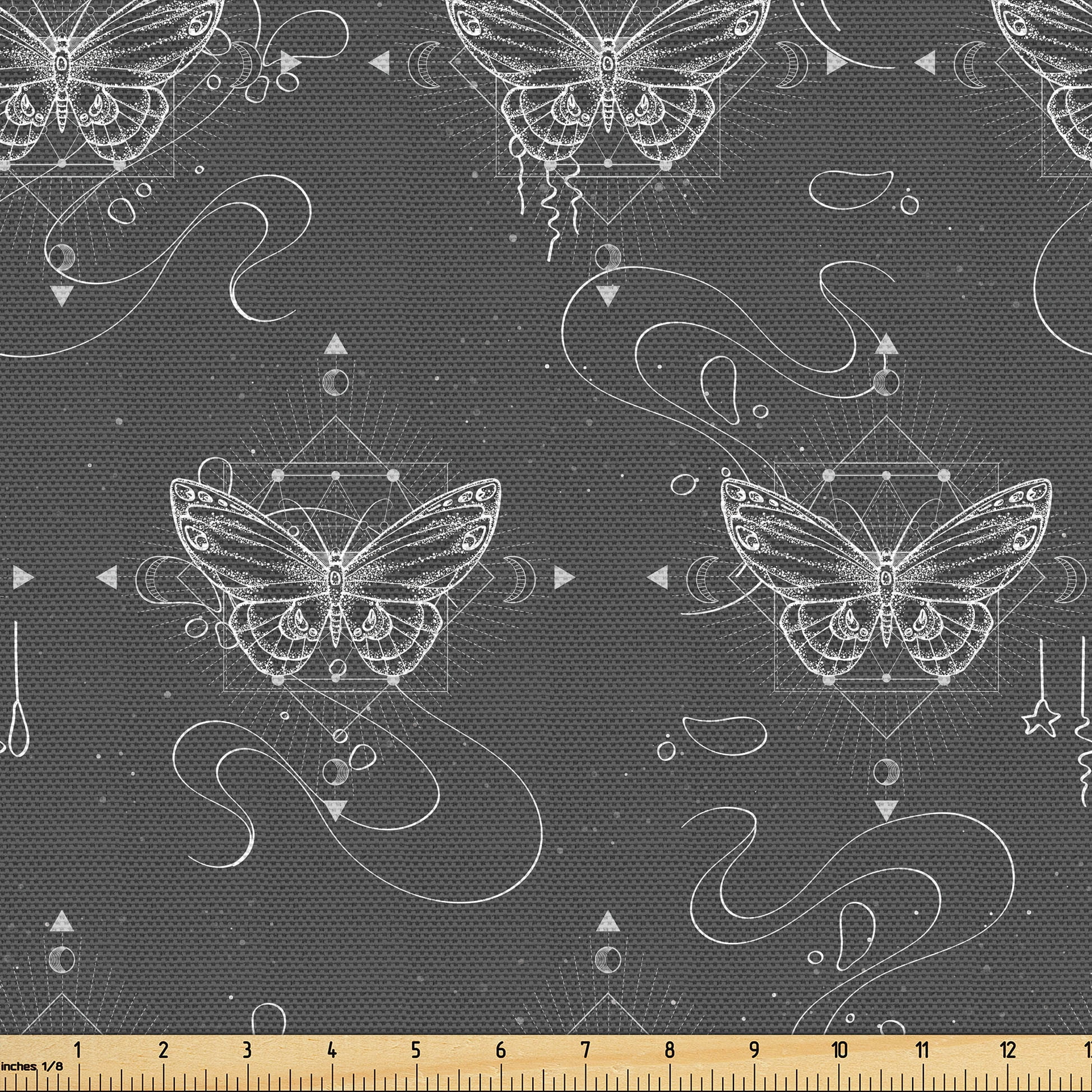 Ambesonne Gothic Boho Fabric by the Yard Upholstery, Esoteric Lunar ...