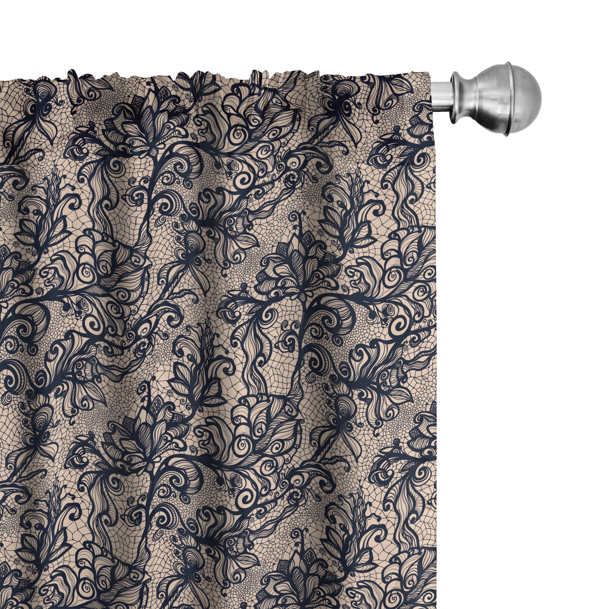 Ambesonne Gothic Curtains, Nature Inspired Feminine, Pair of 28"x63 ...
