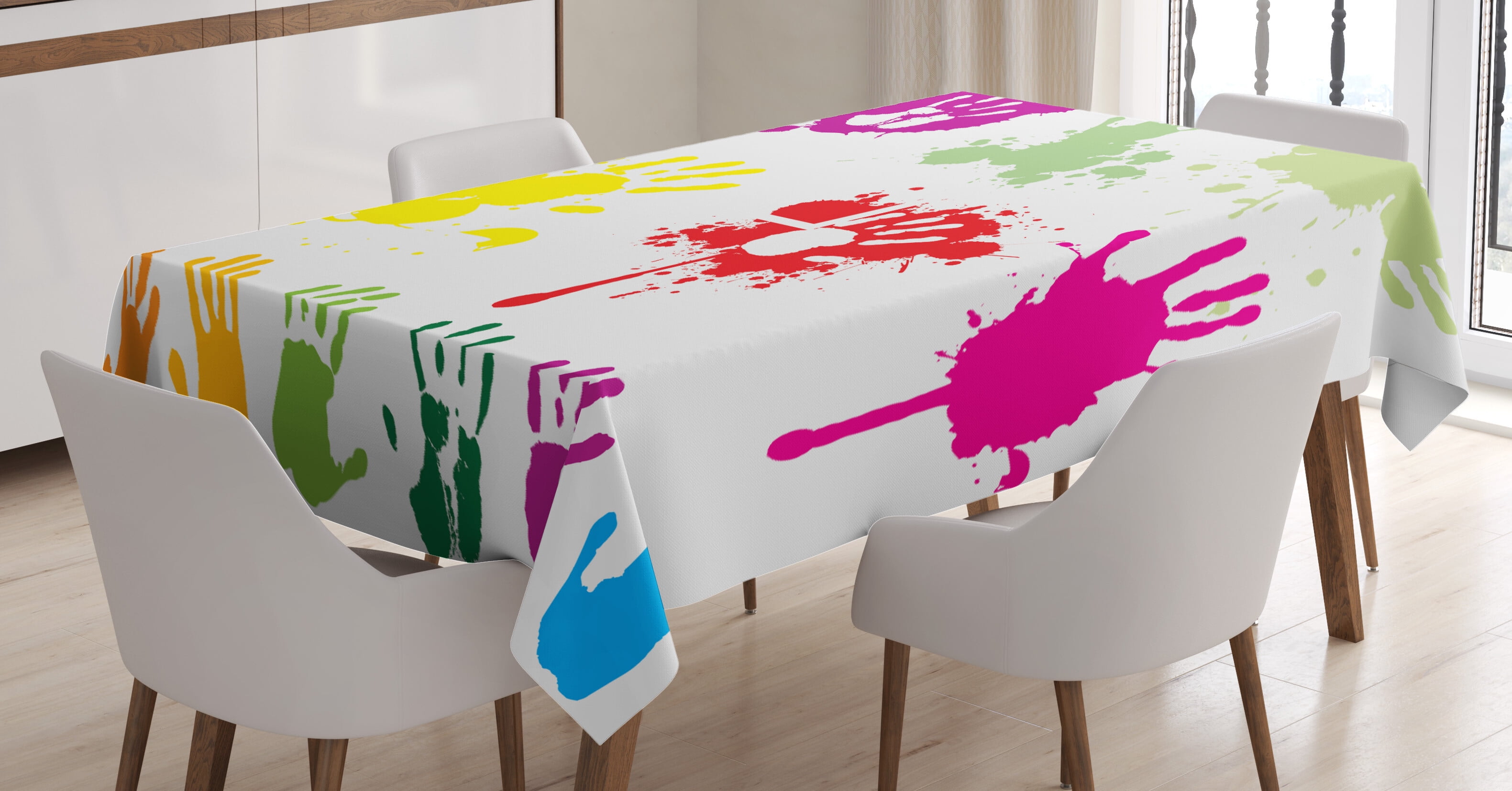 Ambesonne Graffiti Tablecloth Rectangular Table Cover, Teenagers Spray ...
