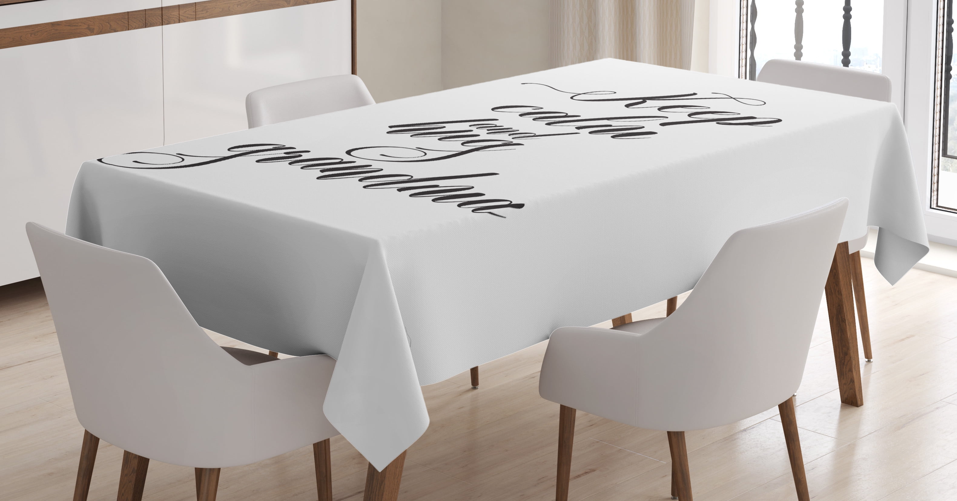 Ambesonne Grandma Tablecloth Rectangular Table Cover, Hugging Grandma ...