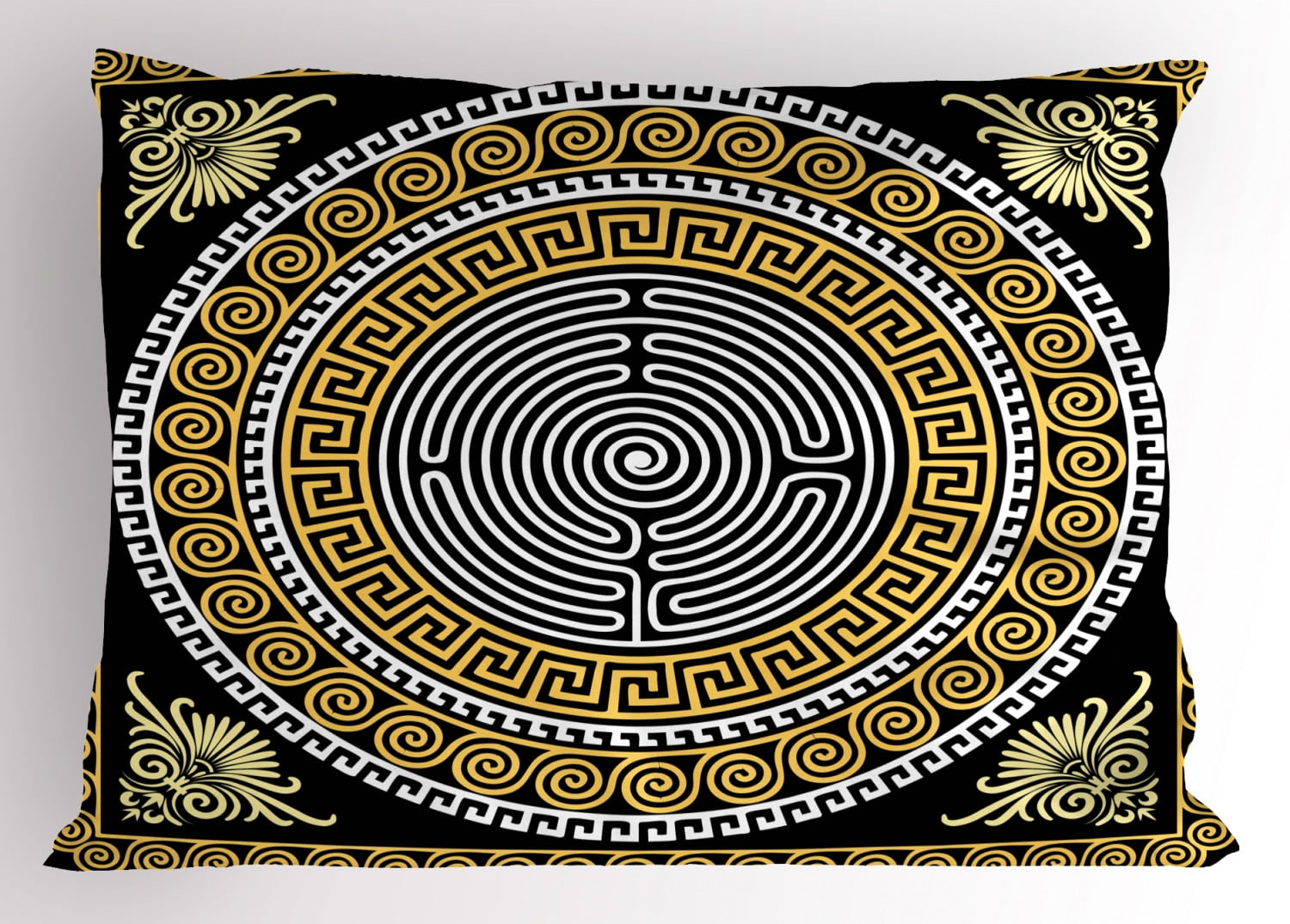 Ambesonne Greek Pillow Sham, Classical Intricate Lines, 36" X 20", Pale ...