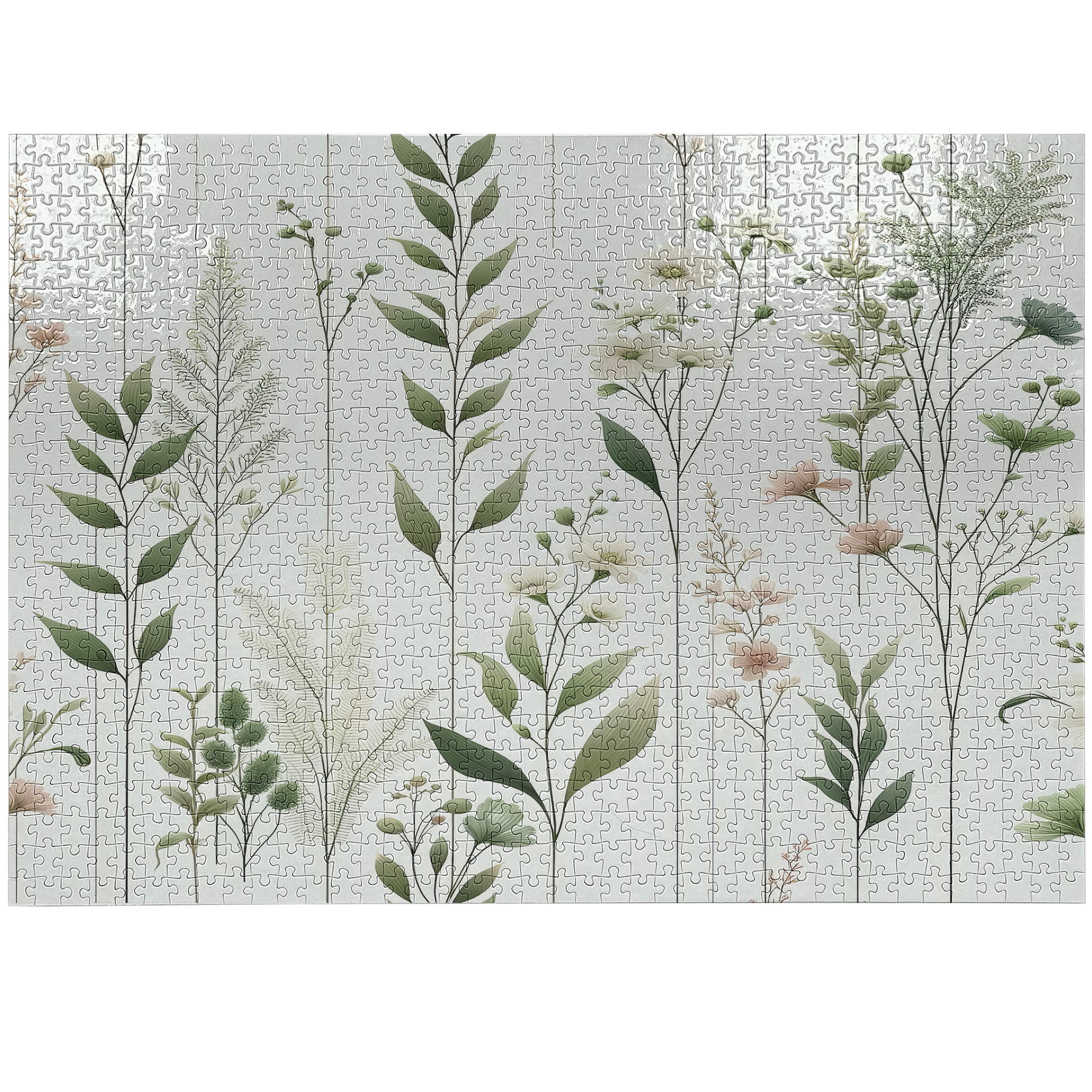 Ambesonne Green Jigsaw Puzzle, Modern Nature Leaves Bohemian, Heirloom ...