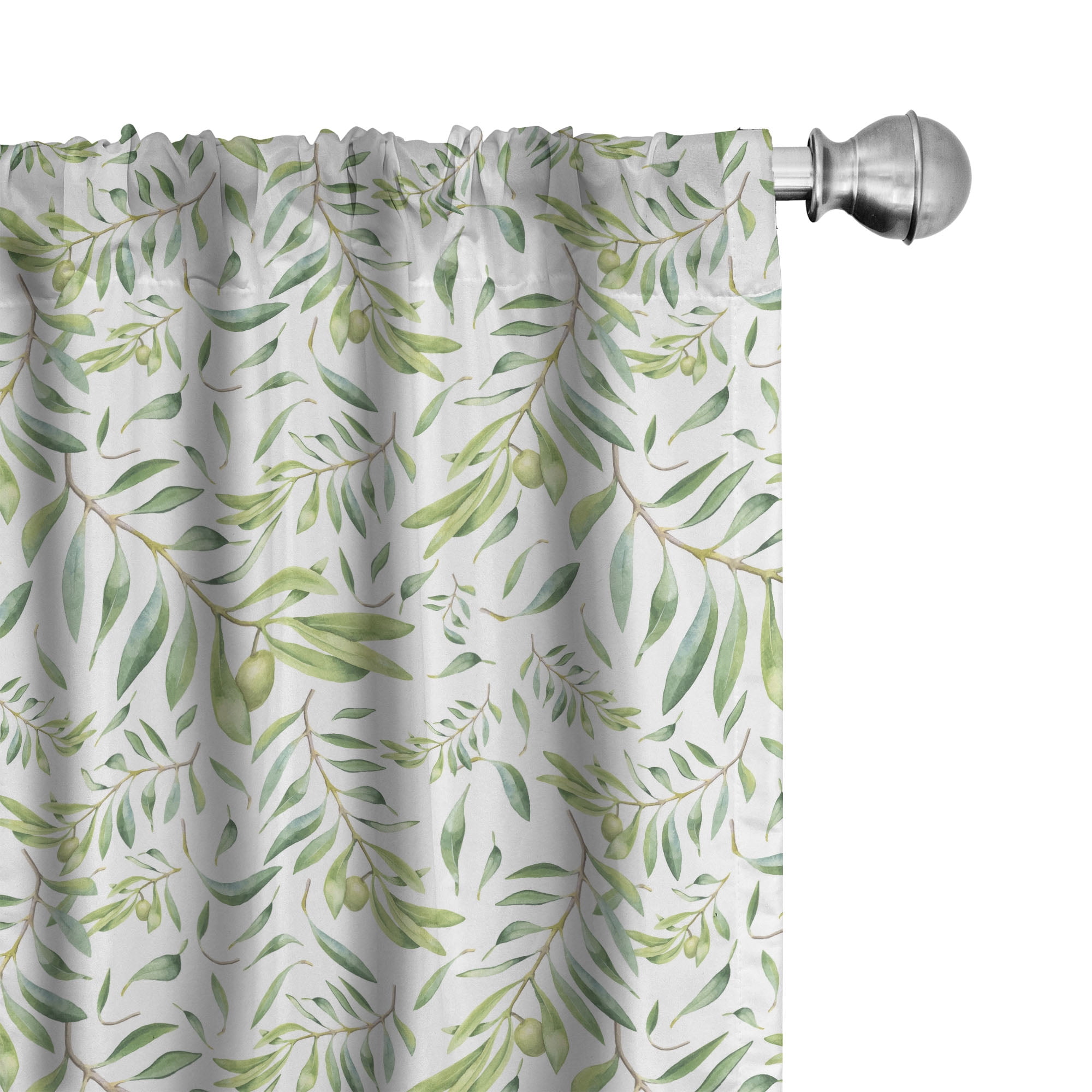 Ambesonne Green Leaf Curtains, Olive Tree, Pair of 28"x63", Avocado ...