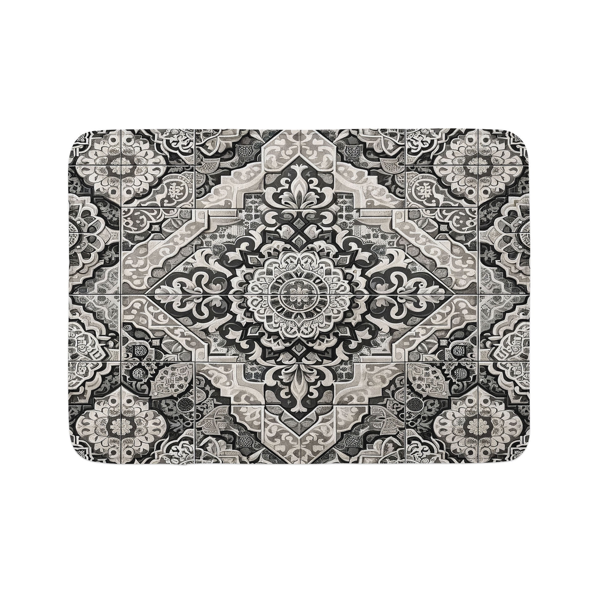 Ambesonne Grey Bath Mat, Eastern Mosaic Look Moroccan, 30.2" x 20 ...