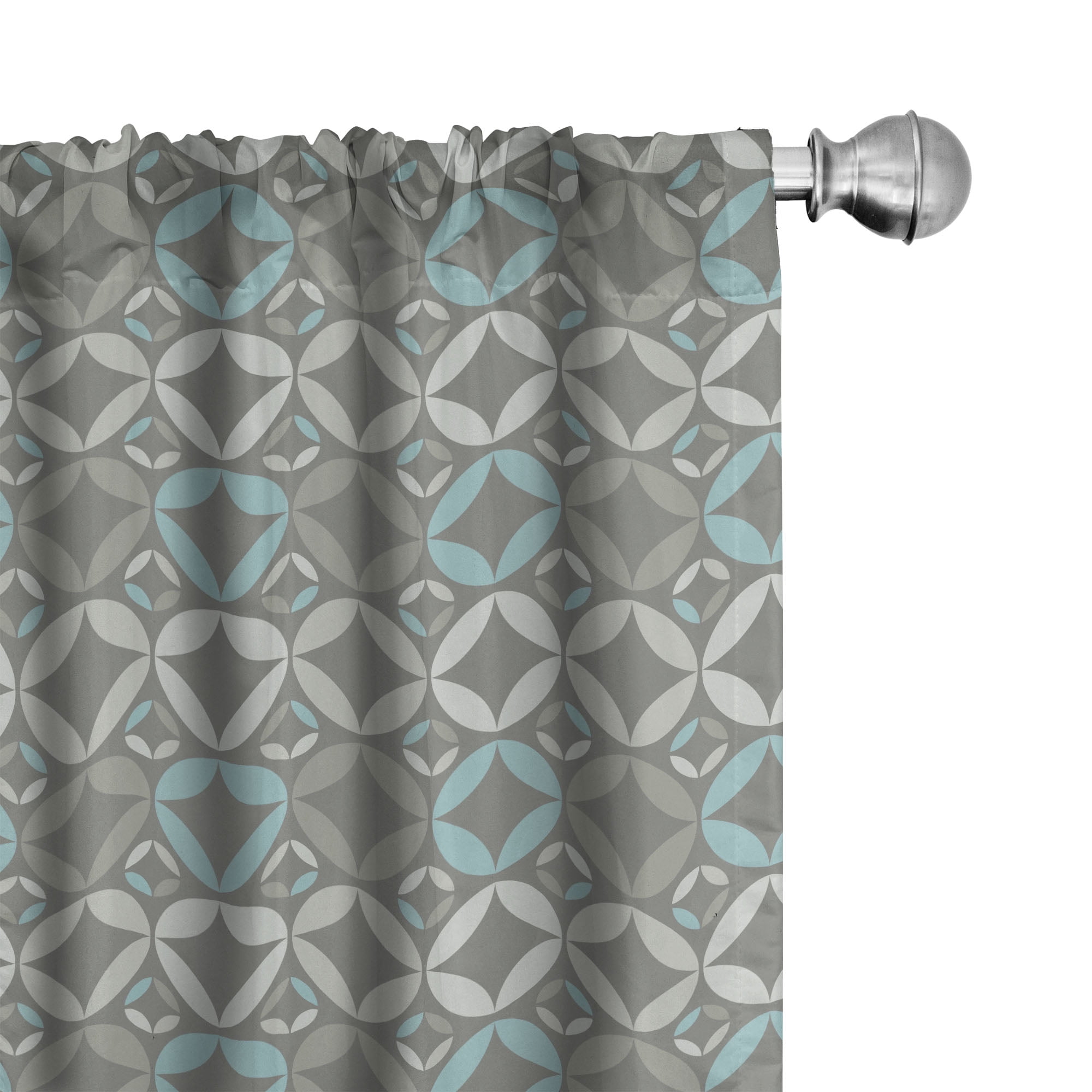 Ambesonne Grey and Blue Curtains, Retro Circles, Pair of 28 Ambesonne Grey and Blue Curtains, Retro Circles, Pair of 28