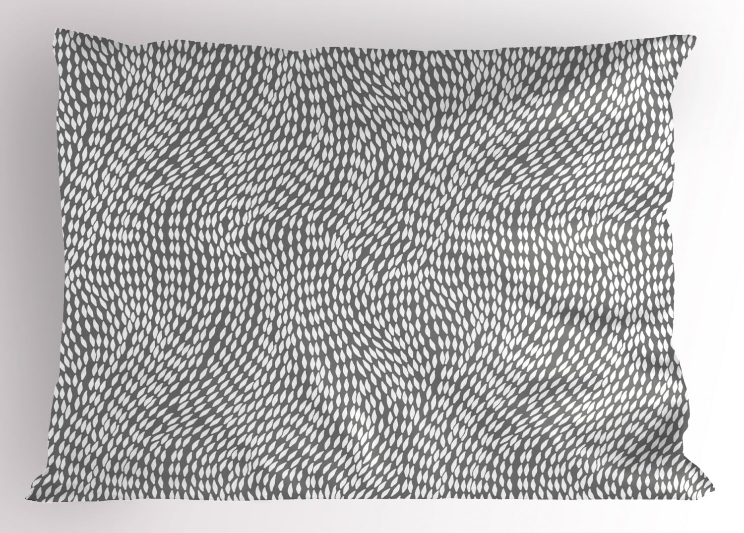 Ambesonne Grey and White Pillow Sham, Abstract Modern Sea, 26" X 20 ...