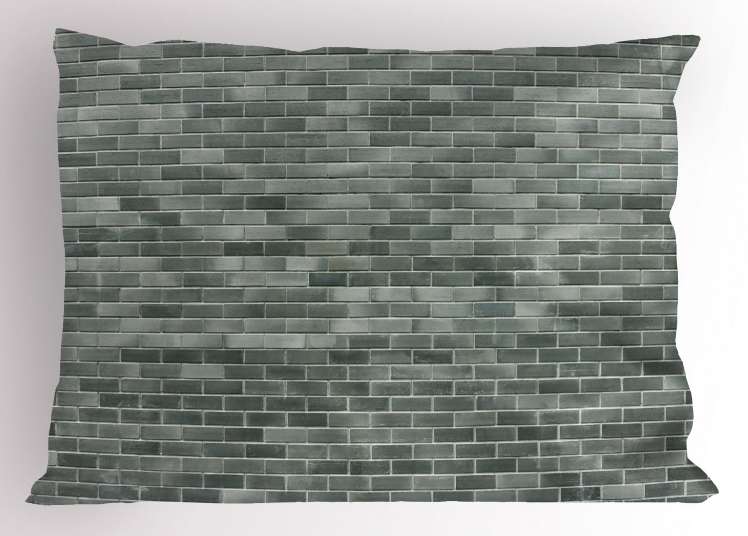 Ambesonne Grey and White Pillow Sham, Brick Wall Tiles, 36" X 20", Grey ...
