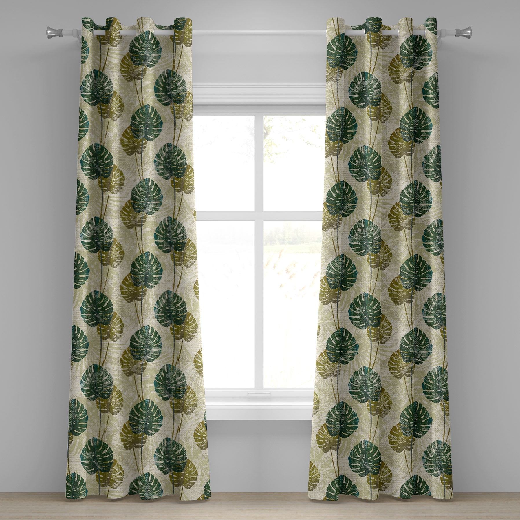 Ambesonne Grommet Curtain, , 50"x96", Fawn Hunter Green - Walmart.com