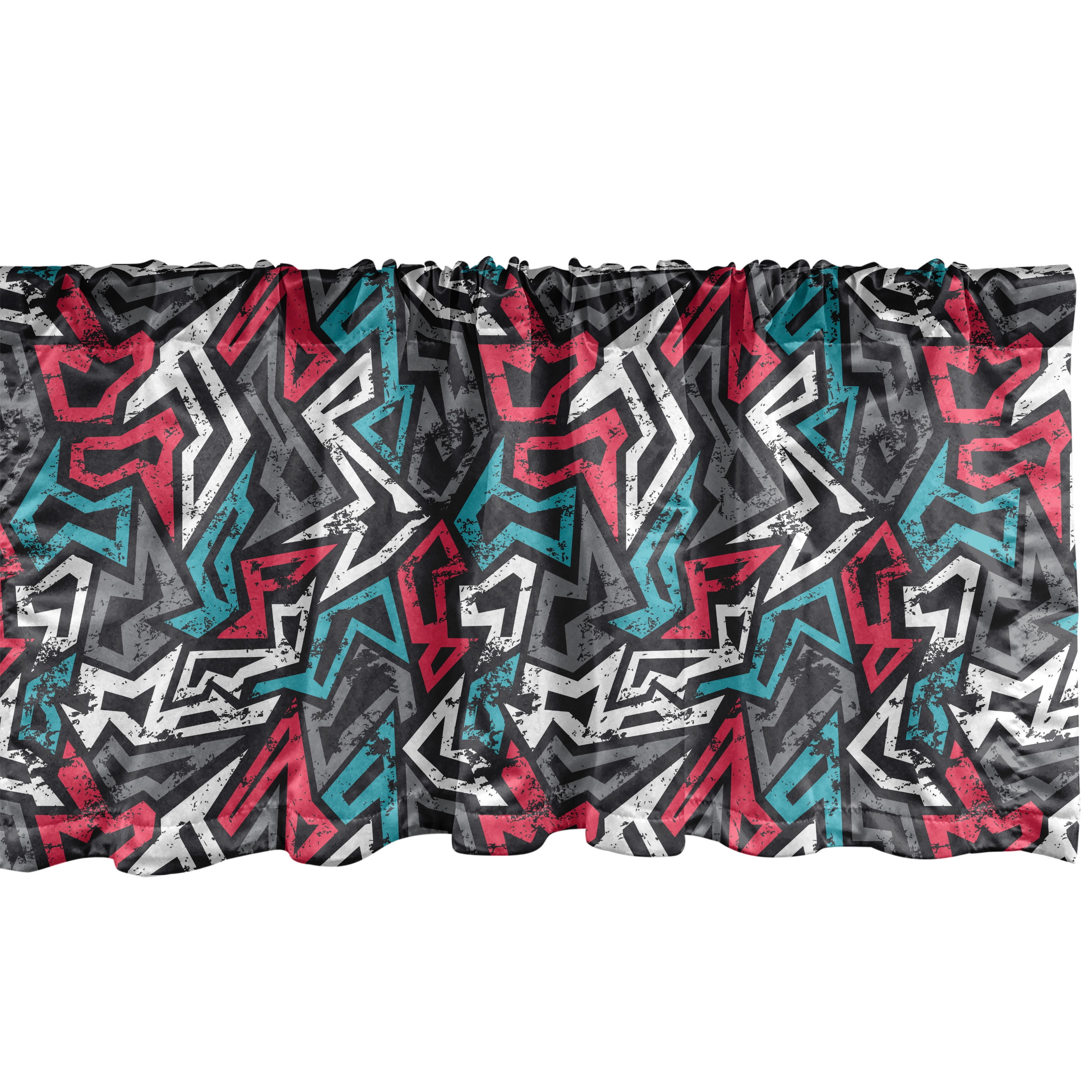 Ambesonne Grunge Window Valance, Hip Hop Culture Graffiti, 54" X 12 ...