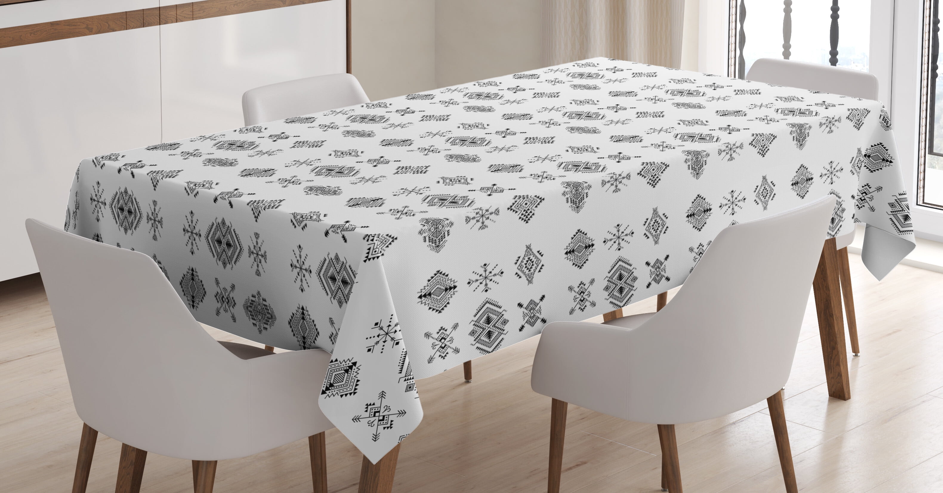 Ambesonne Guatemalan Tablecloth Rectangular Table Cover, Geometric ...