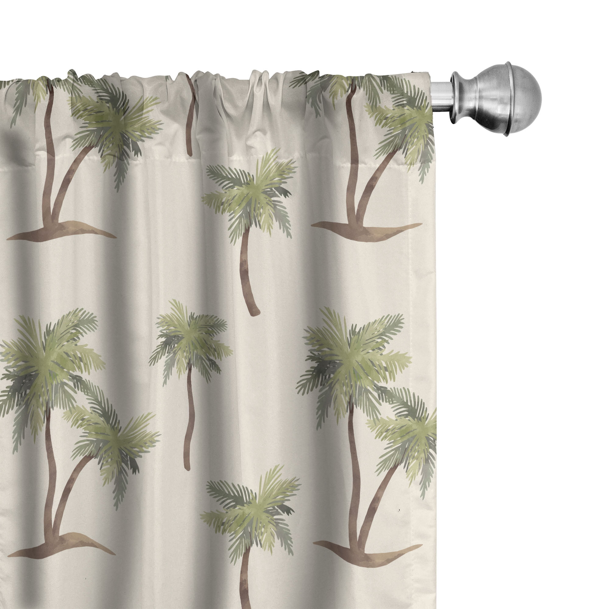 Ambesonne Hawaii Curtains, Simplistic Palms Pattern, Pair of 28"x63 ...