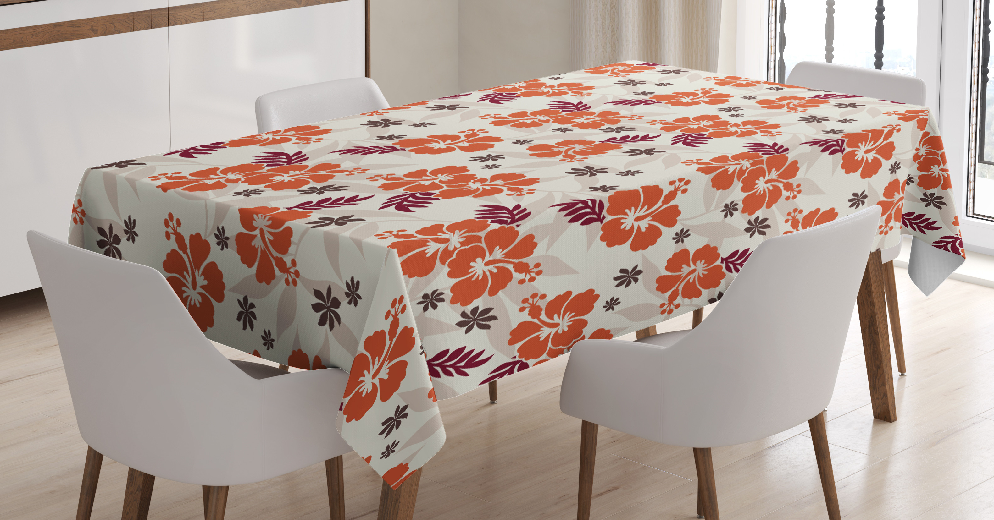 Ambesonne Hawaii Tablecloth Rectangular Table Cover, Aloha State ...
