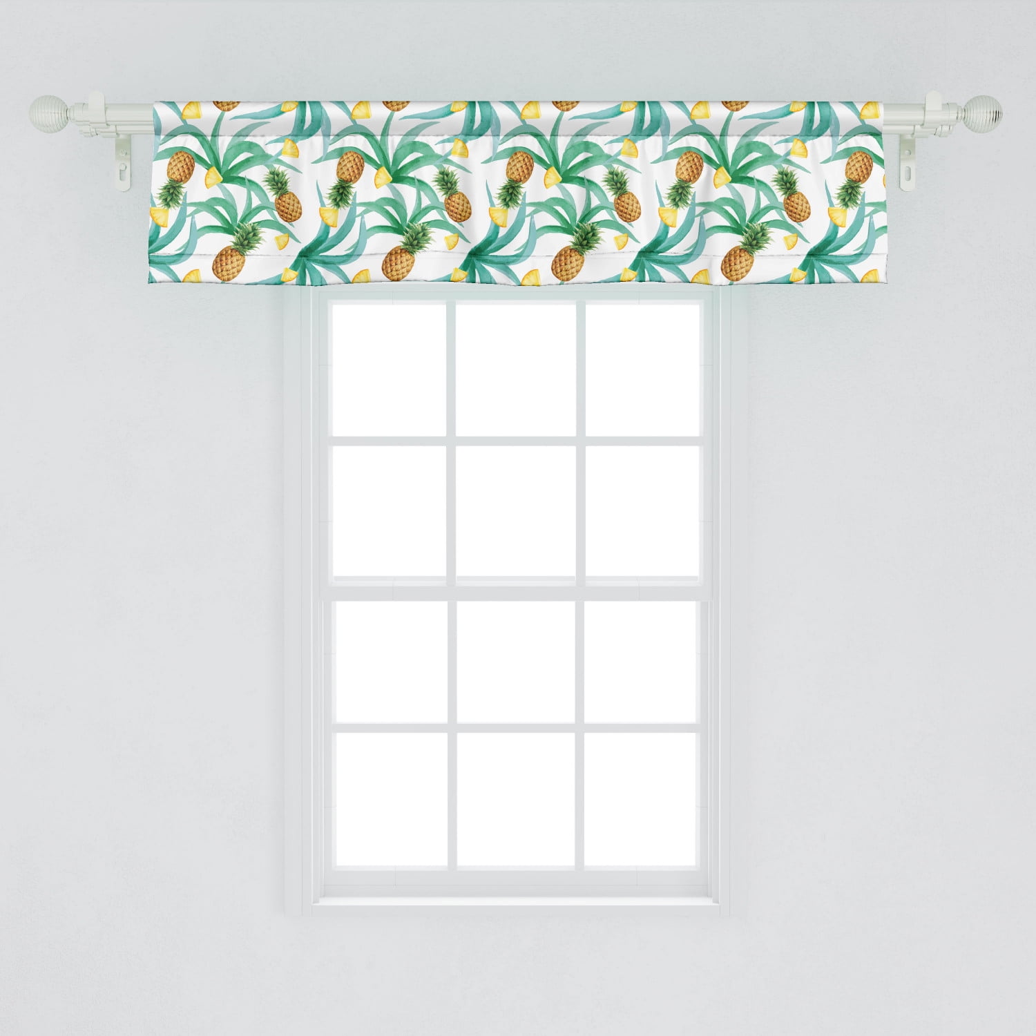 Ambesonne Hawaii Window Valance, Botany Inspired Traditional Luau Party ...