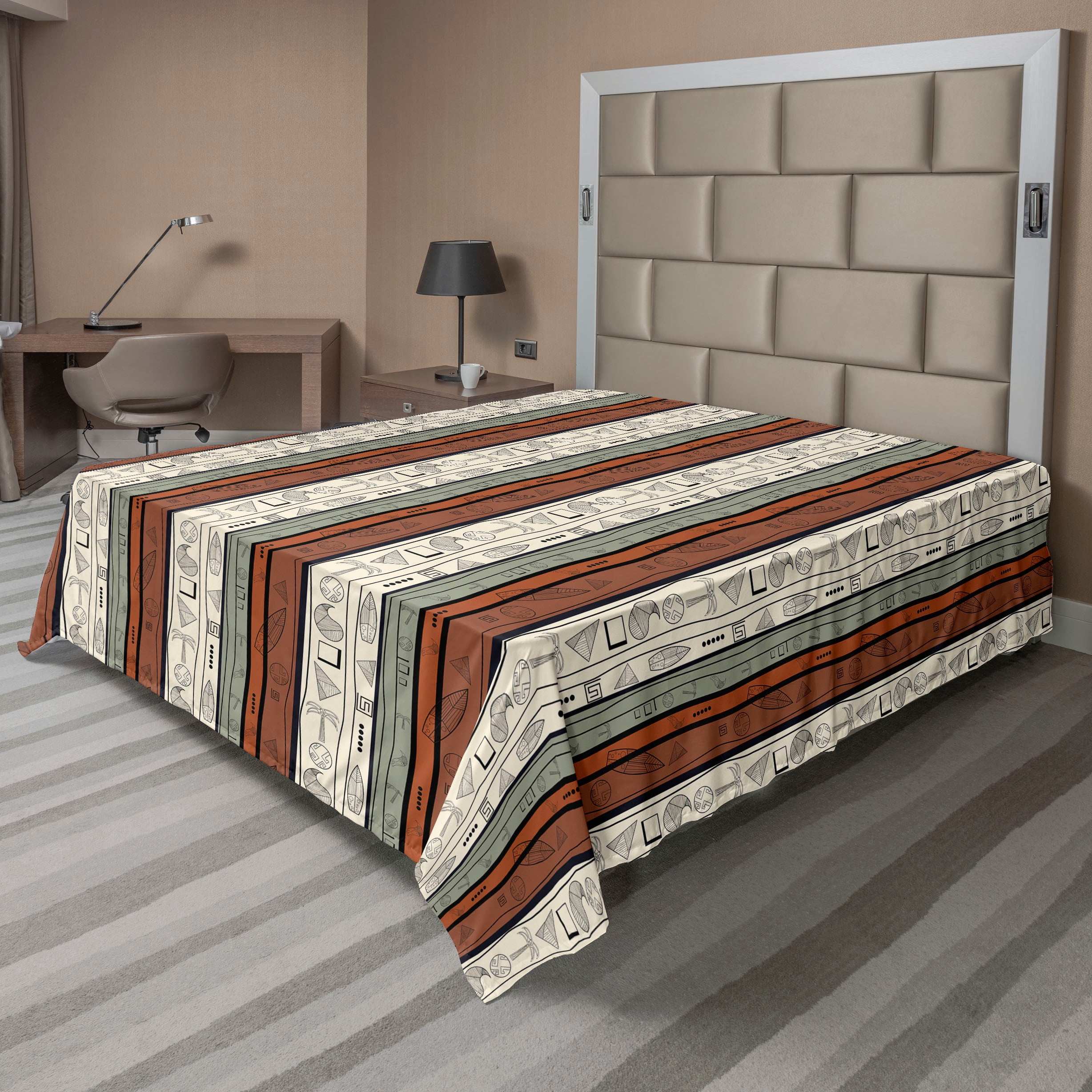 Ambesonne Hawaiian Flat Bedding Sheet Soft Top Sheet, Palm Trees ...