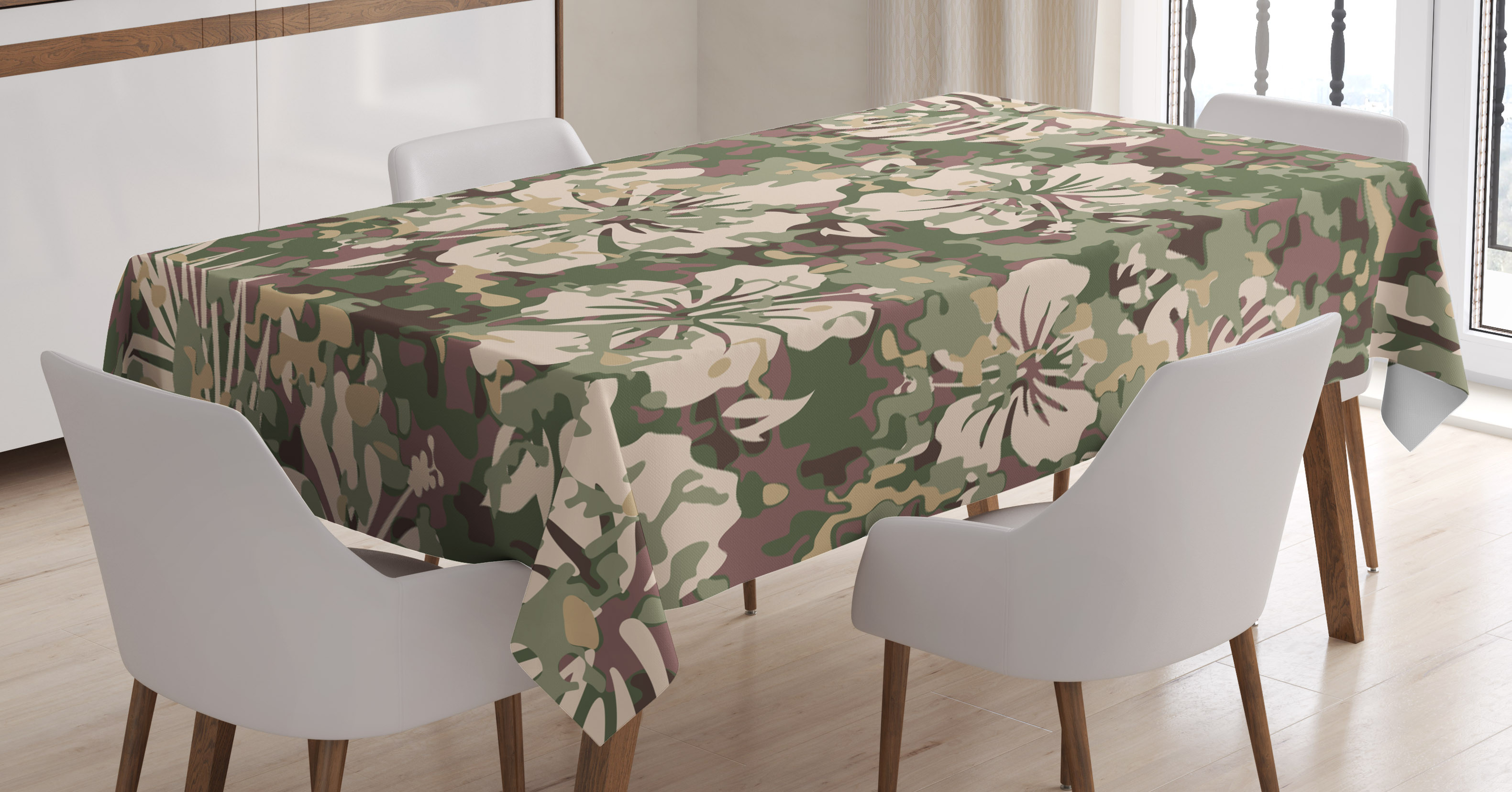 Ambesonne Hawaiian Tablecloth Rectangular Table Cover, Aloha Tropical ...