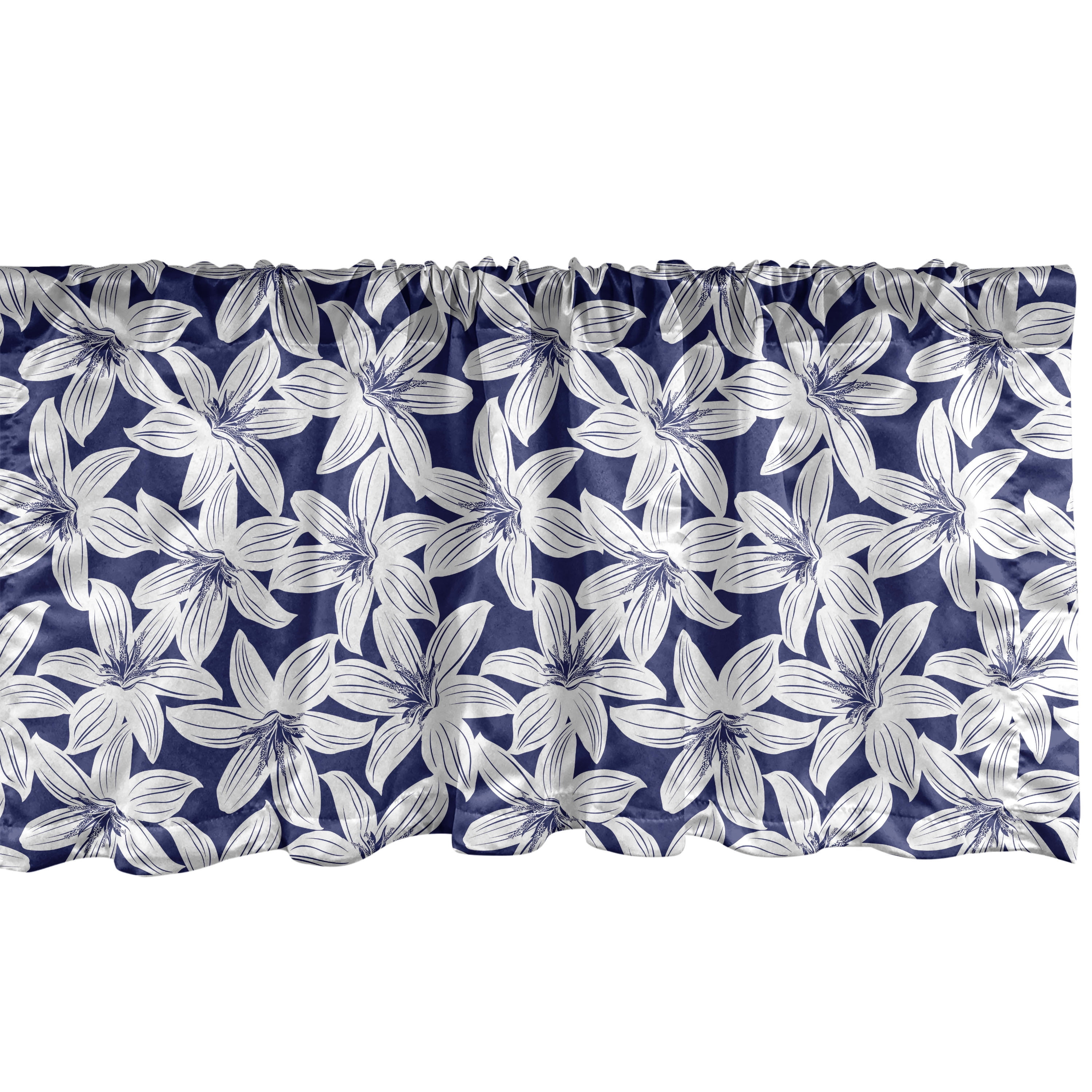 Ambesonne Hawaiian Window Valance, Hibiscus Flower Petals, 54" X 12 ...
