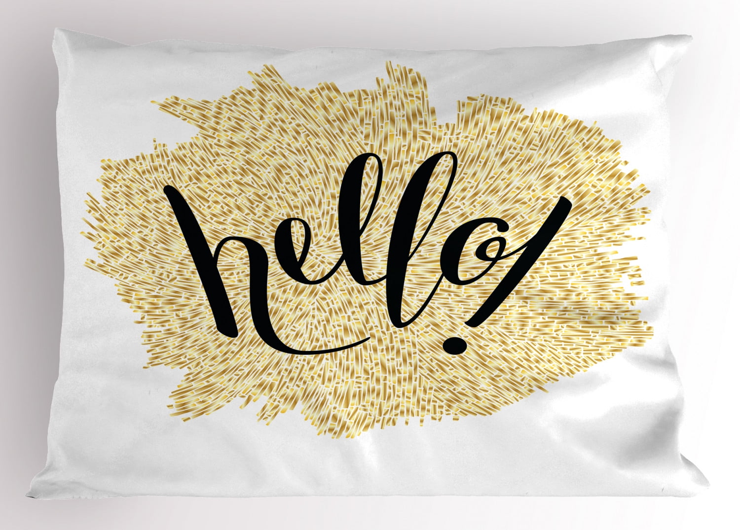 Ambesonne Hello Pillow Sham, Modern Design Mosaic, 26" X 20", Black ...