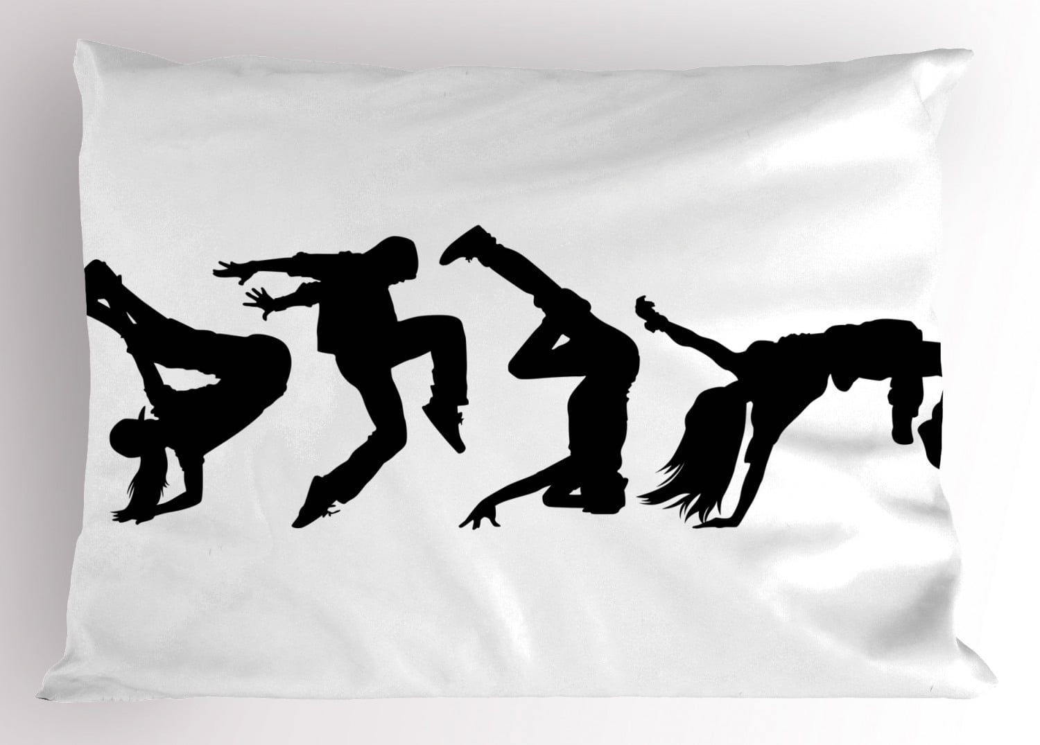 Ambesonne Hip Hop Pillow Sham, Woman Hand Glide Move, 26" X 20", Black ...