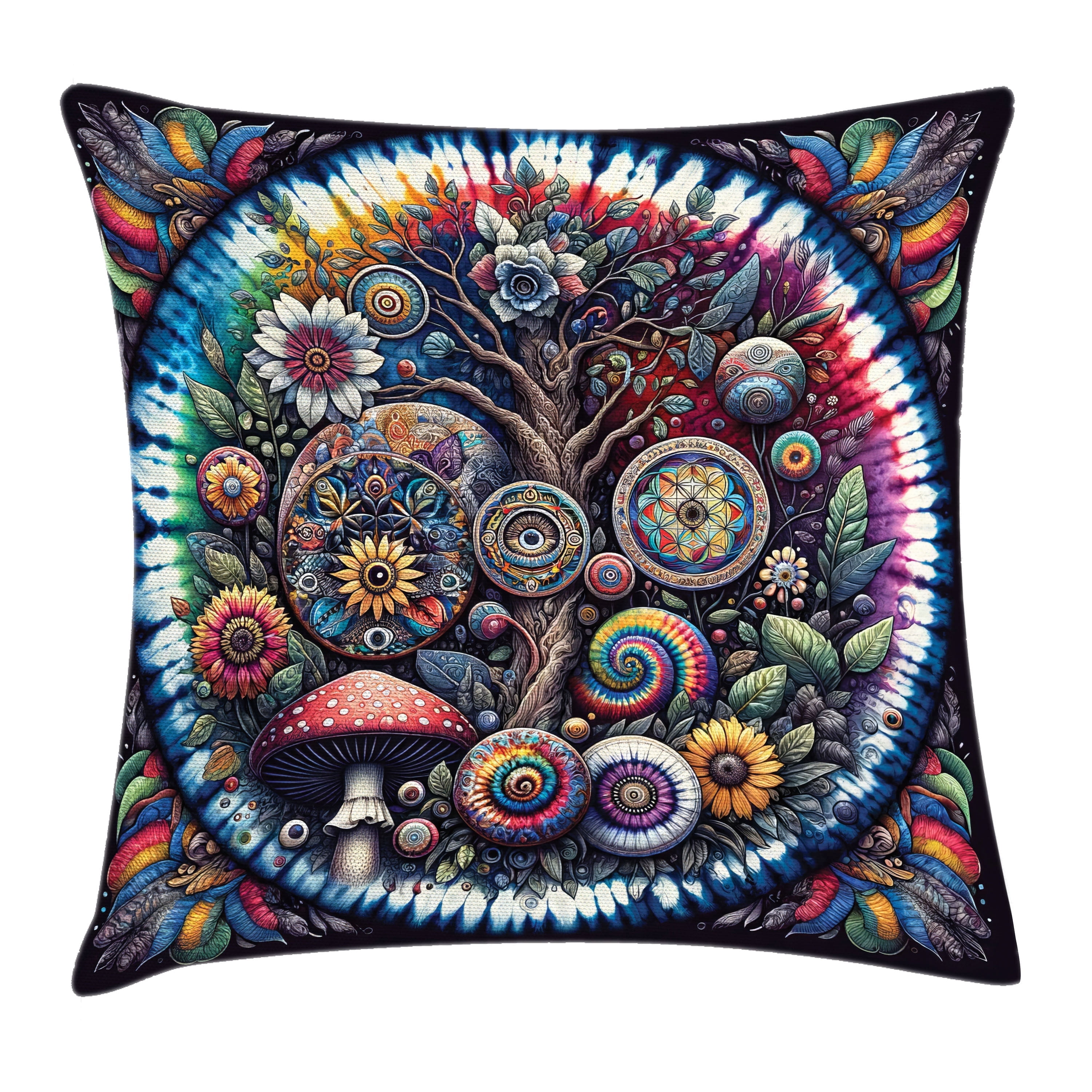 Ambesonne Hippie Throw Pillow Cushion Cover, Modern Bohemian Huddles ...