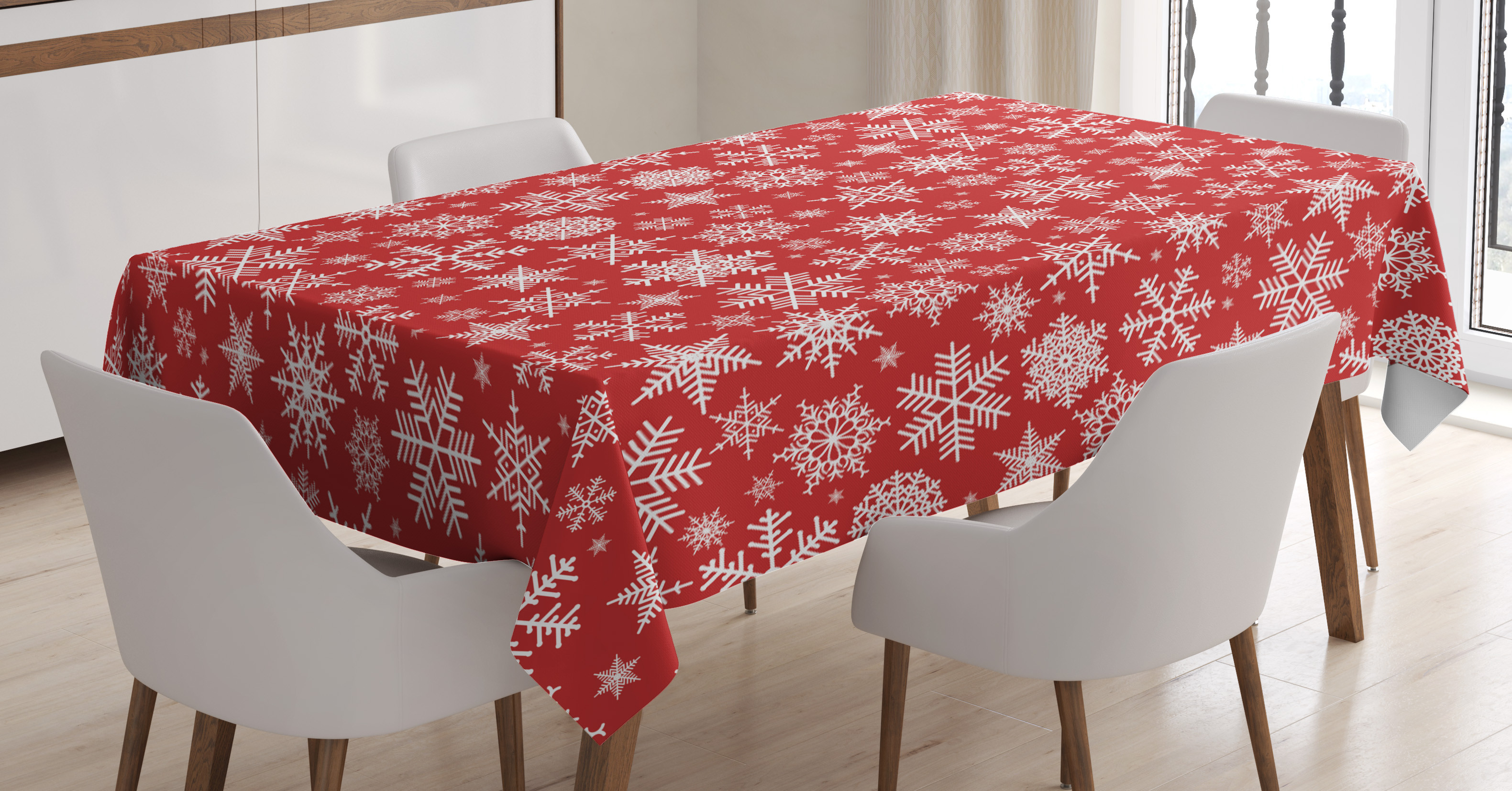 Ambesonne Holiday Tablecloth Rectangular Table Cover, Christmas ...
