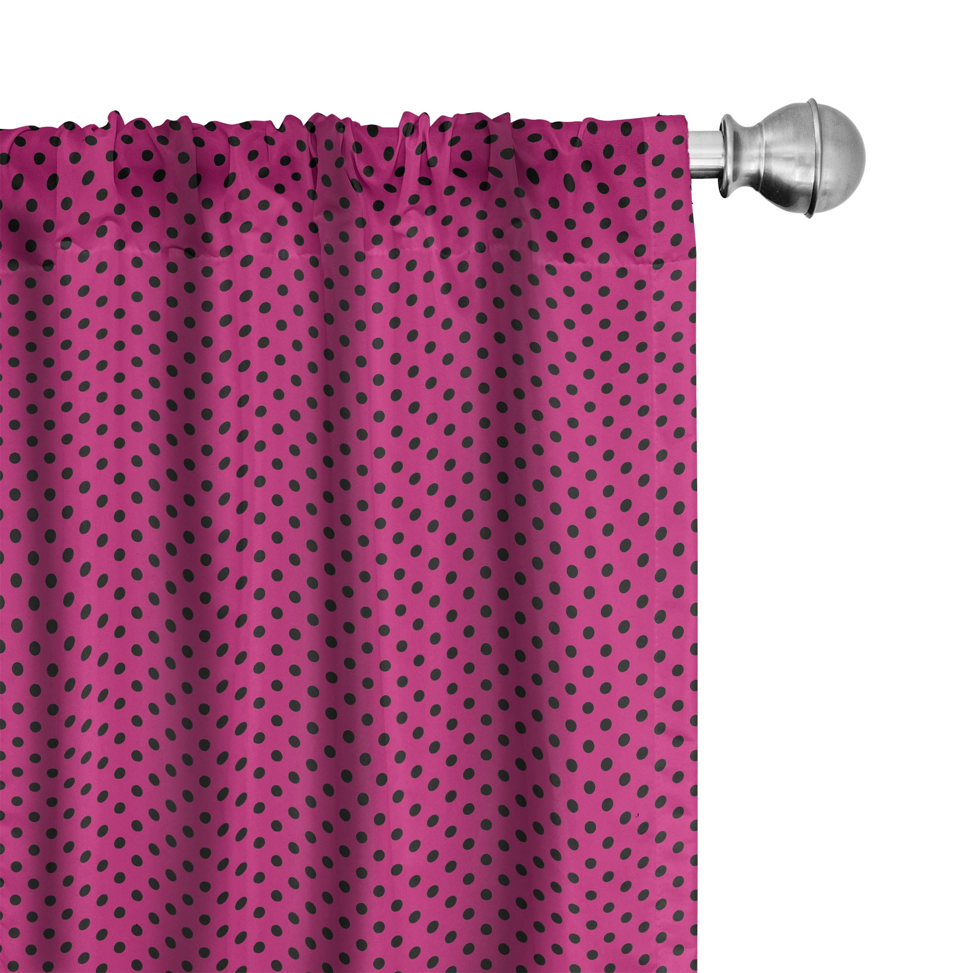 Ambesonne Hot Pink Curtains, Pop Art Inspired Dots, Pair of 28"x95 ...