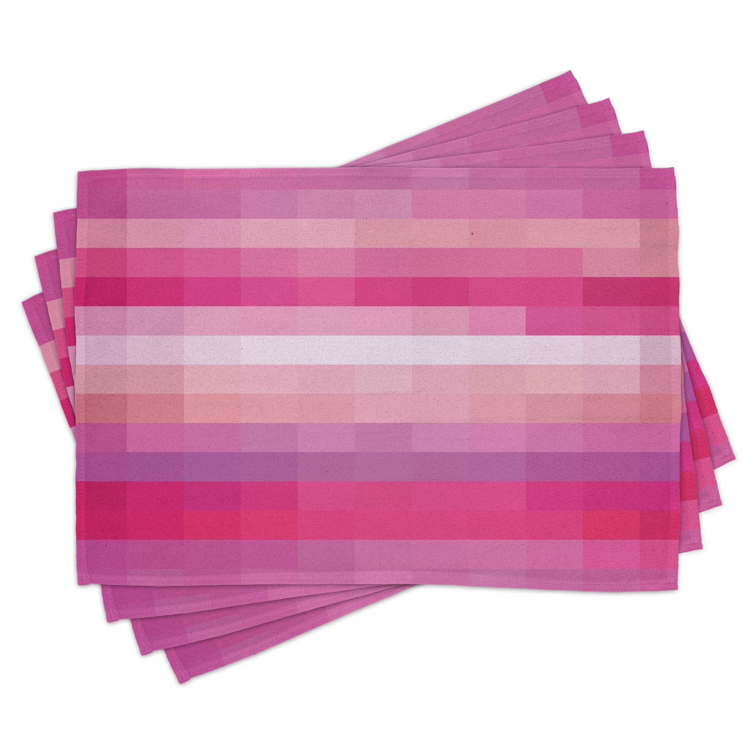 Ambesonne Hot Pink Place Mats Set of 4, Color Gradient Cubism Art ...