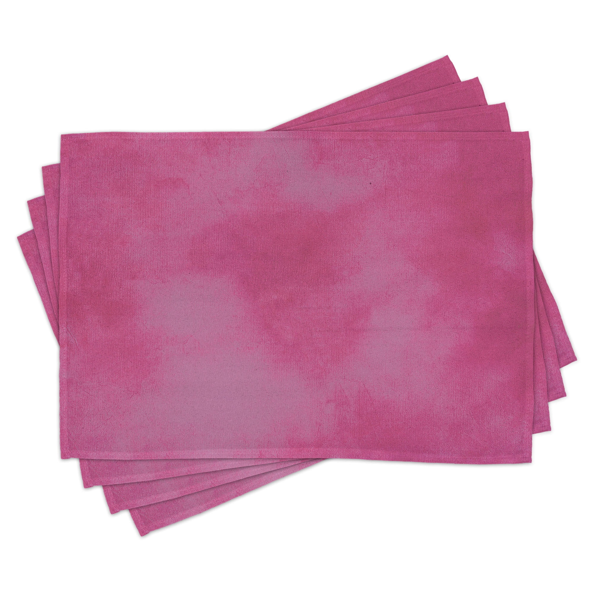 Ambesonne Hot Pink Place Mats Set of 4, Mottled Vibrant, Standard Size ...