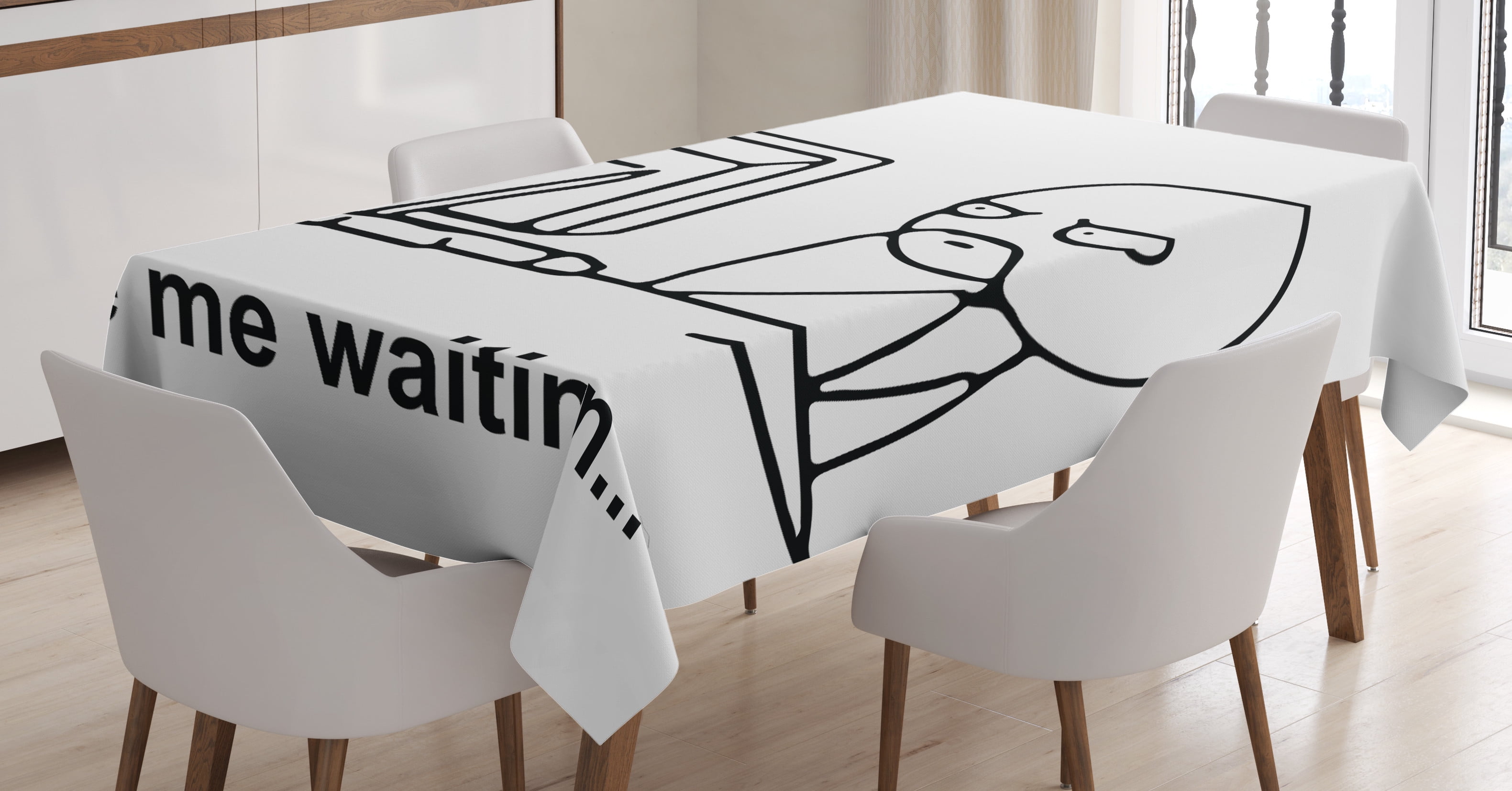 Ambesonne Humor Tablecloth Rectangular Table Cover, Fun Comics Meme ...