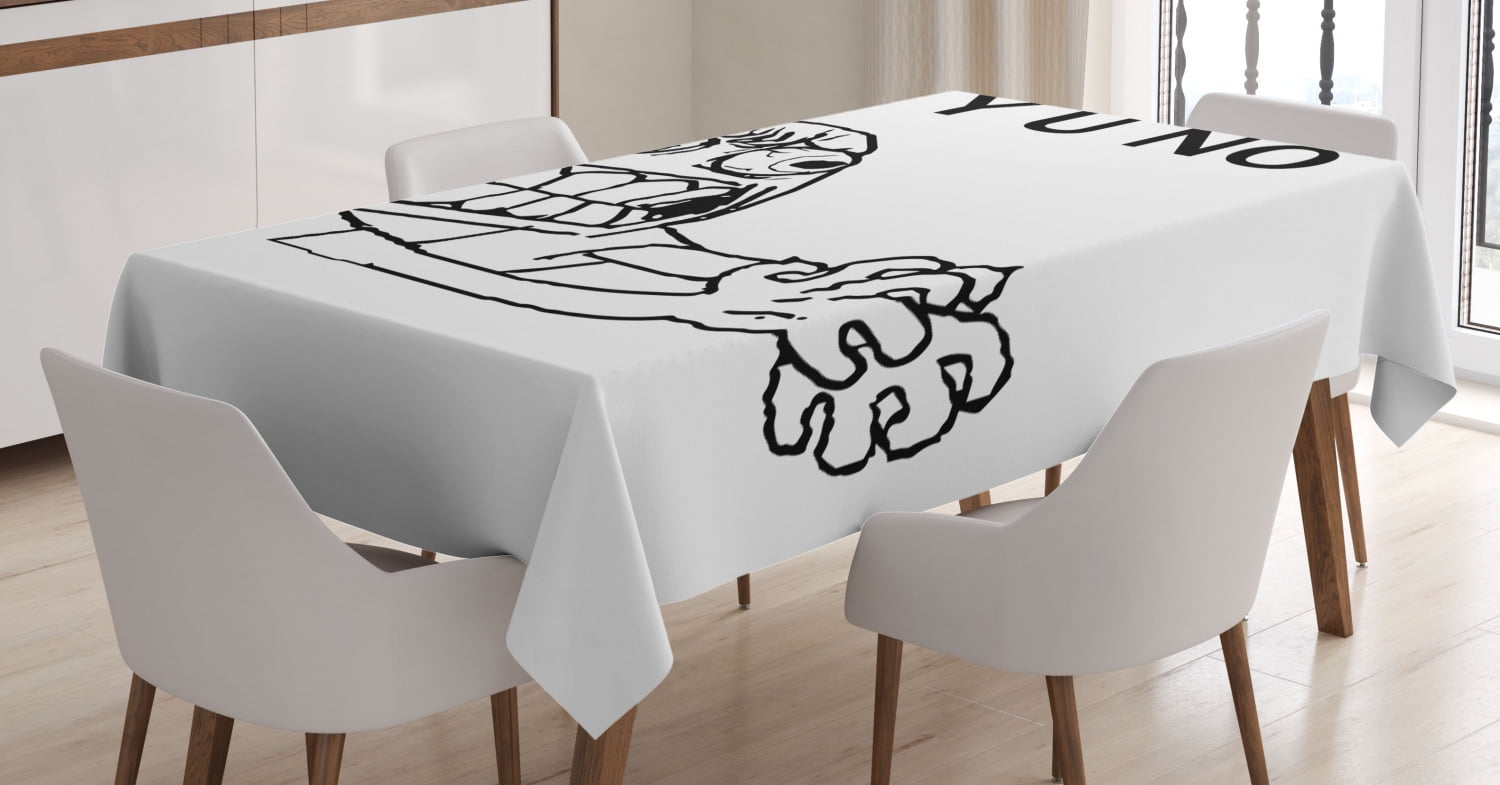 Ambesonne Humor Tablecloth Rectangular Table Cover, Hipster Mascot Meme ...