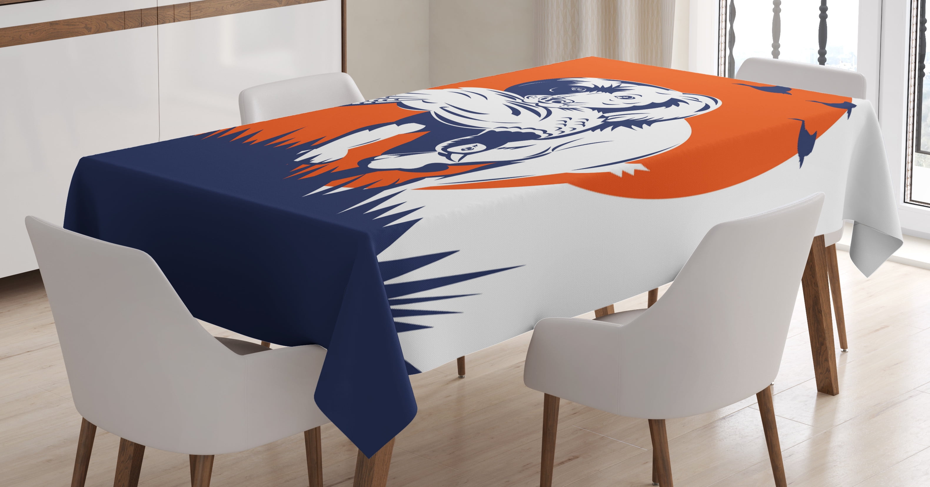 Ambesonne Hunting Tablecloth Rectangular Table Cover, Cocker Dog and ...