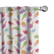 Ambesonne ABC Curtains, Letters Alphabet ABC, Pair of 28"x84 ...