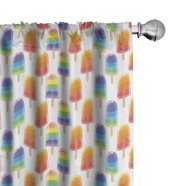 Ambesonne ABC Curtains, Letters Alphabet ABC, Pair of 28"x84 ...