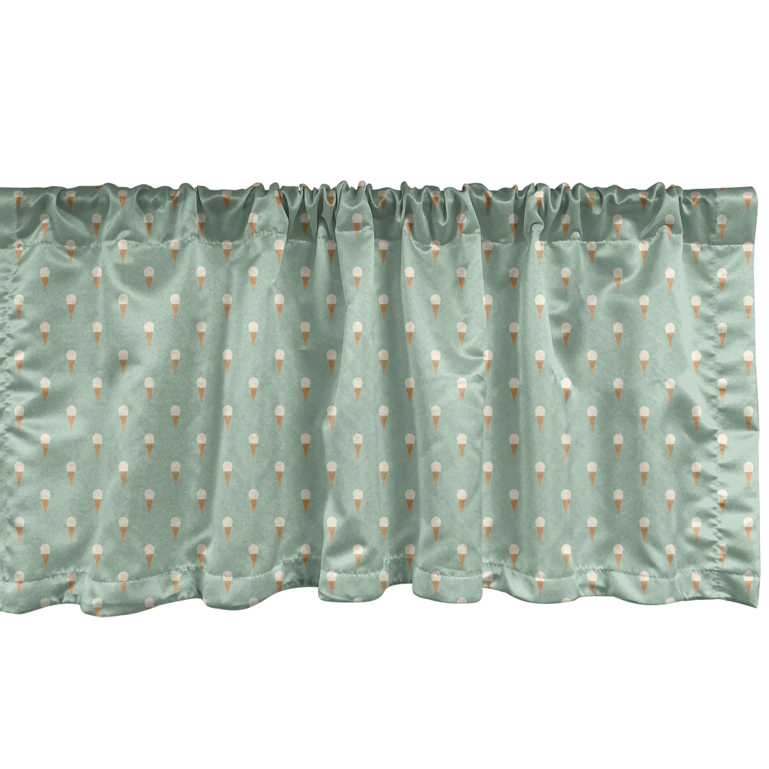 Ambesonne Ice Cream Window Valance, Tasty Gelato Cones Motif, 42" x 18 ...