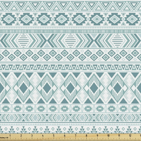 Ambesonne Ikat Fabric by the Yard Upholstery, Folklore Inspired ...