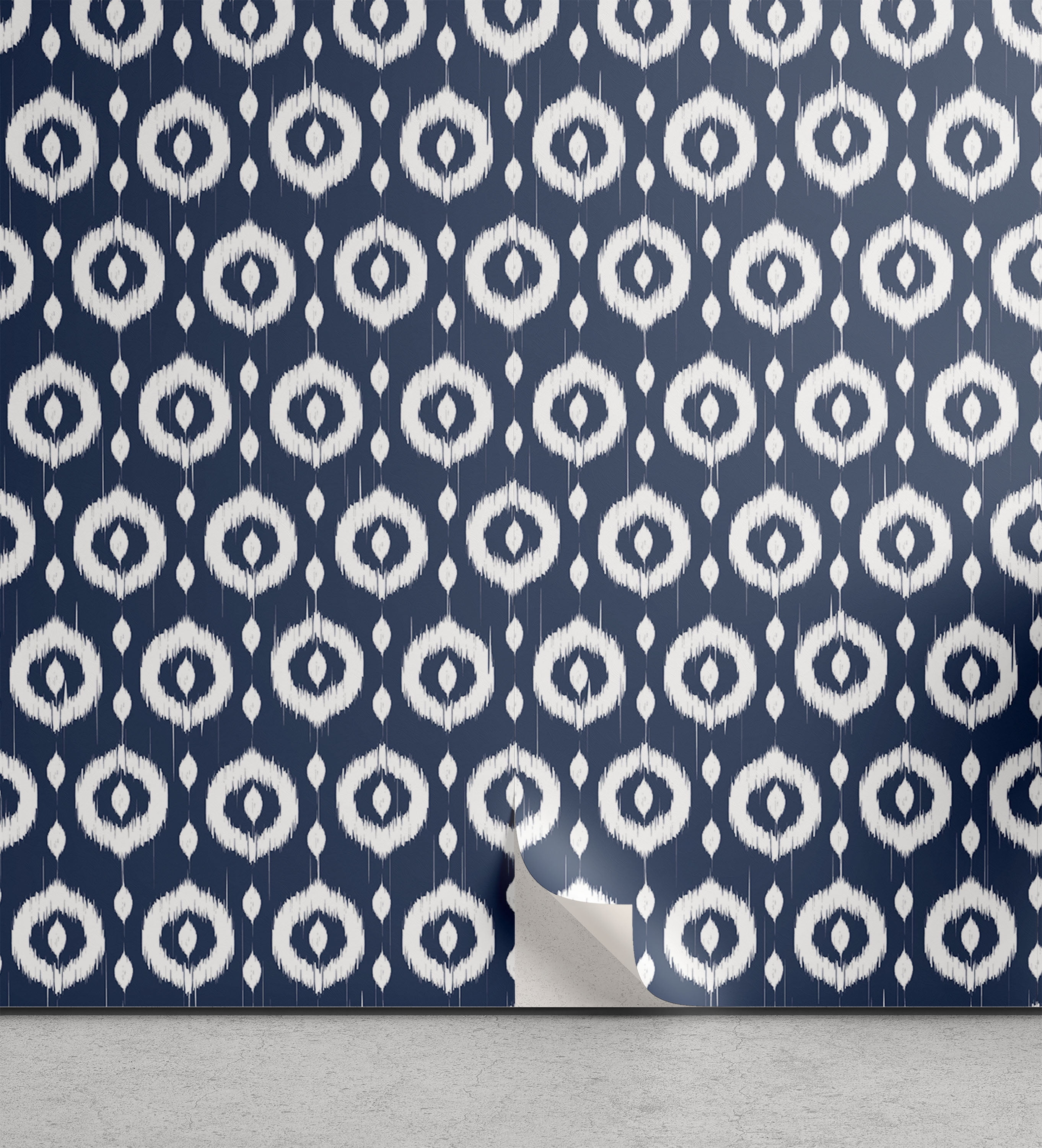 Ambesonne Ikat Peel & Stick Wallpaper for Home, Circles Dots, 13"x36 ...