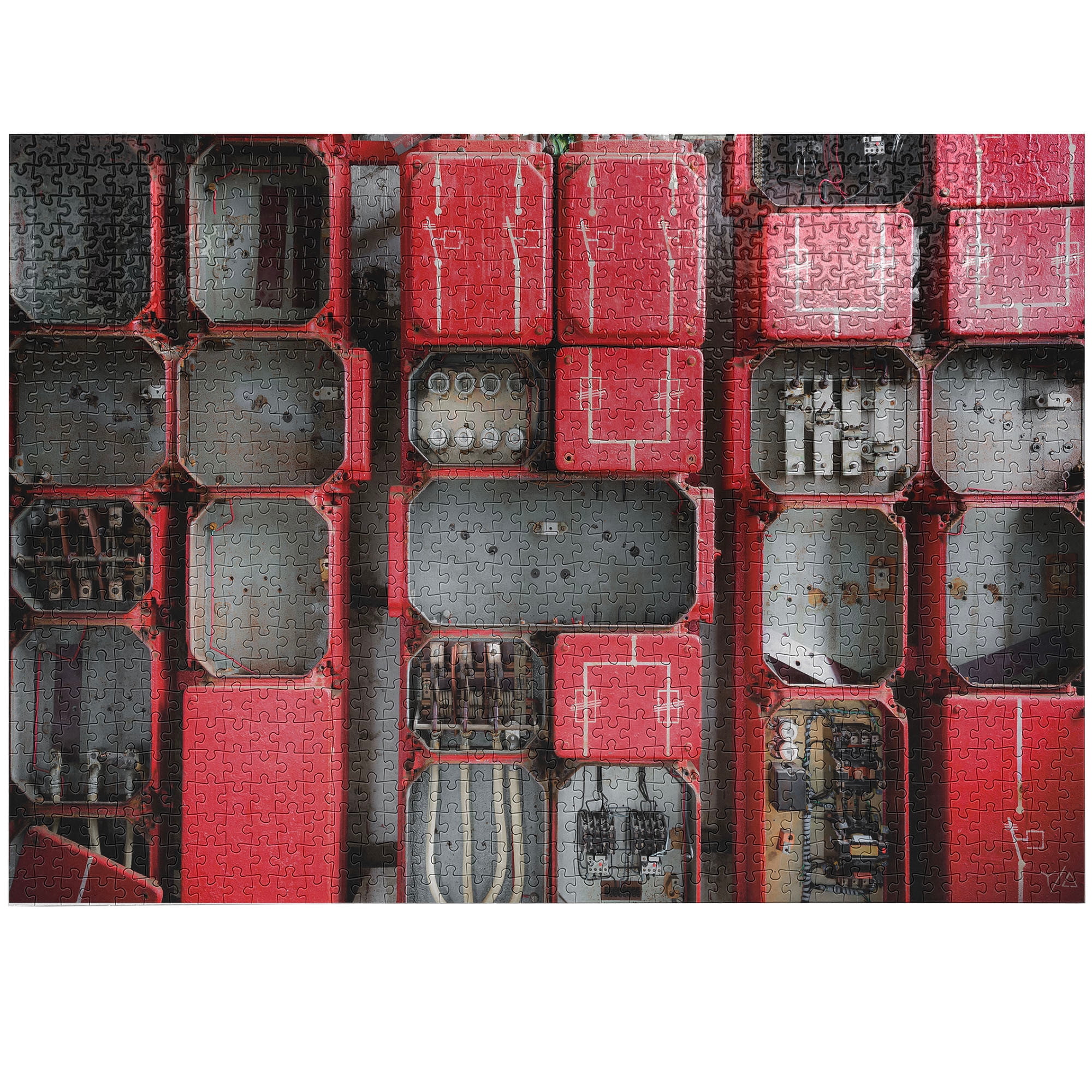 Ambesonne Industrial Jigsaw Puzzle, Fuse Cabinet, Heirloom-Quality Fun ...
