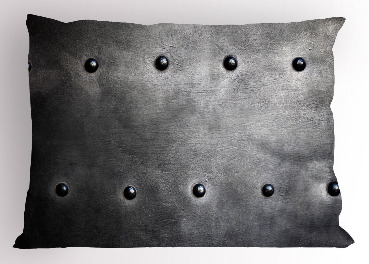 Ambesonne Industrial Pillow Sham, Black Grunge Plate, 36" X 20", Black ...