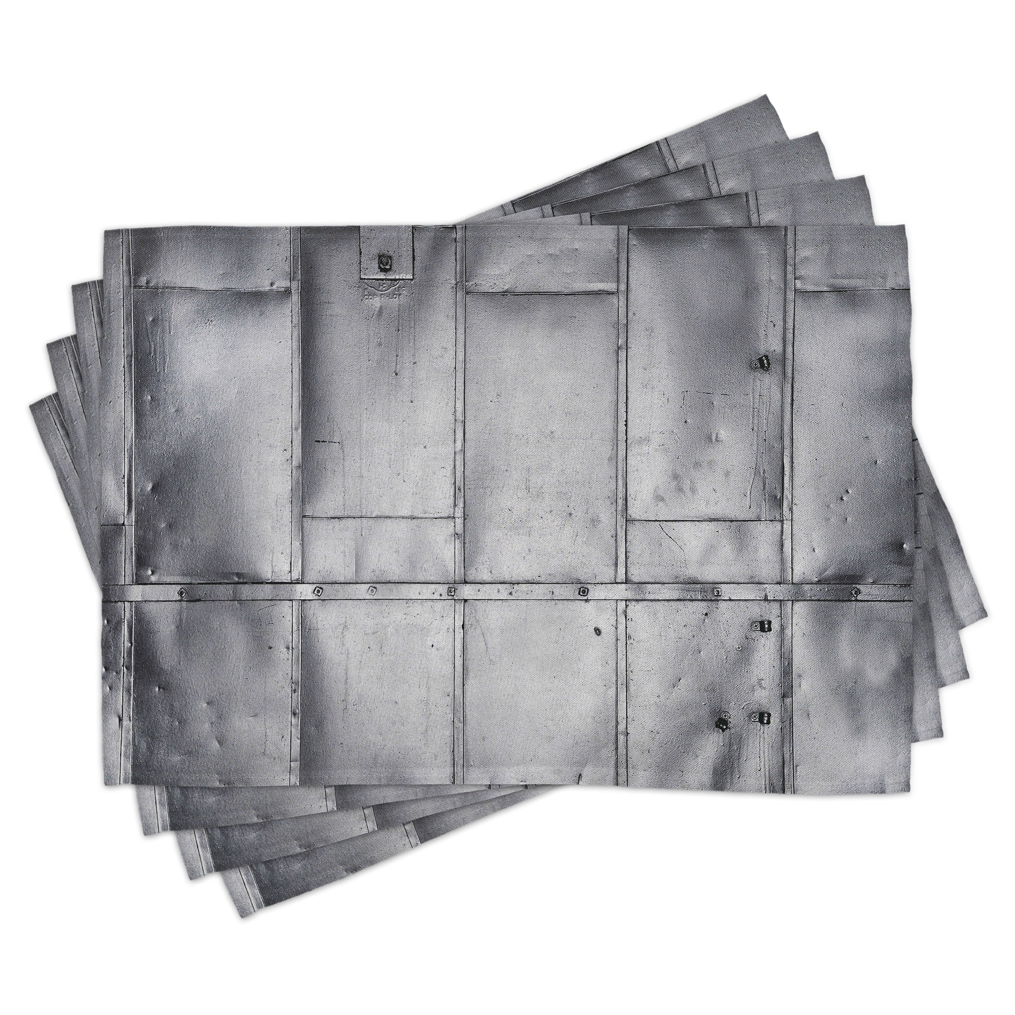 Ambesonne Industrial Place Mats Set of 4, Futuristic Panels, Standard ...