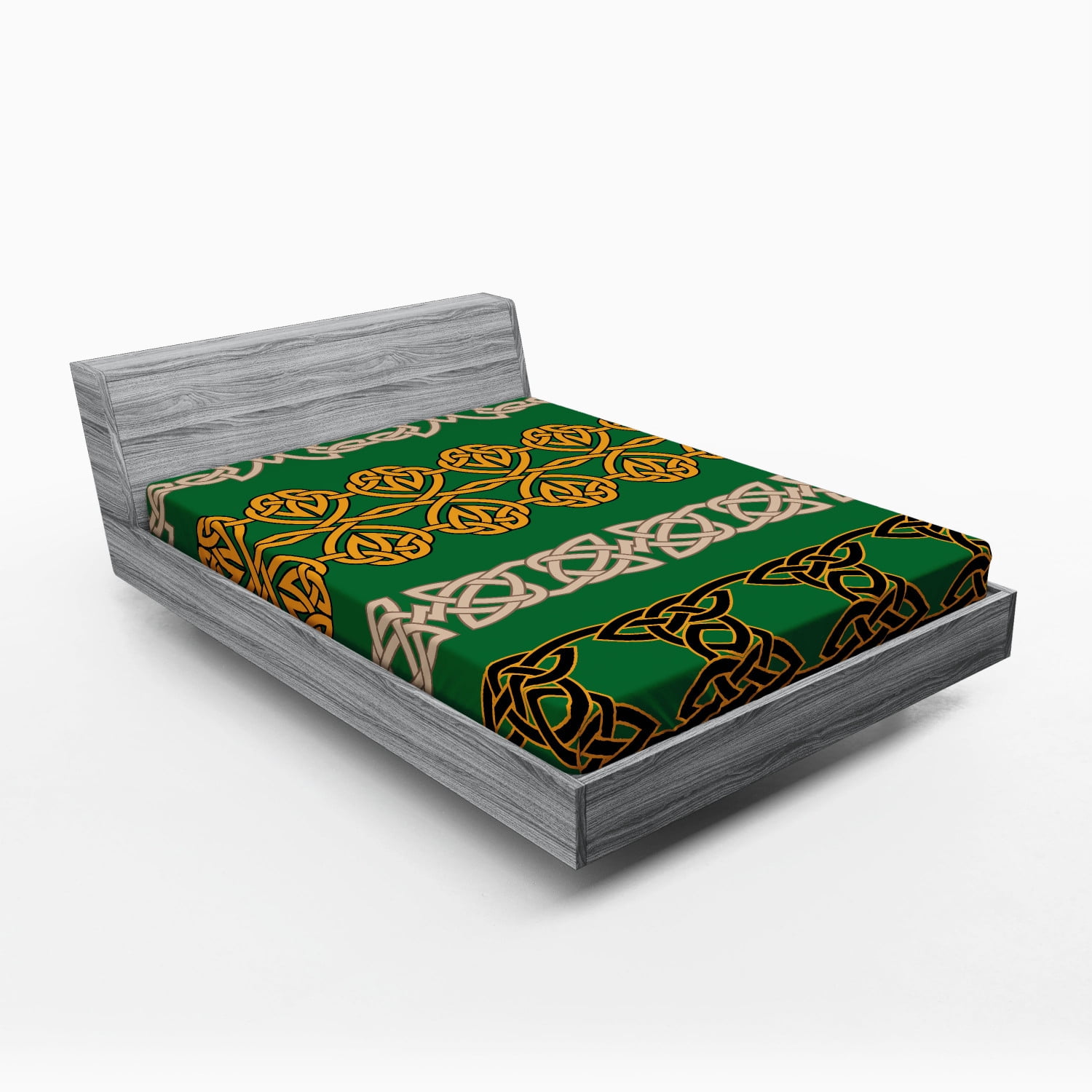Ambesonne Irish Fitted Sheet, Traditional, Full Size, Multicolor ...