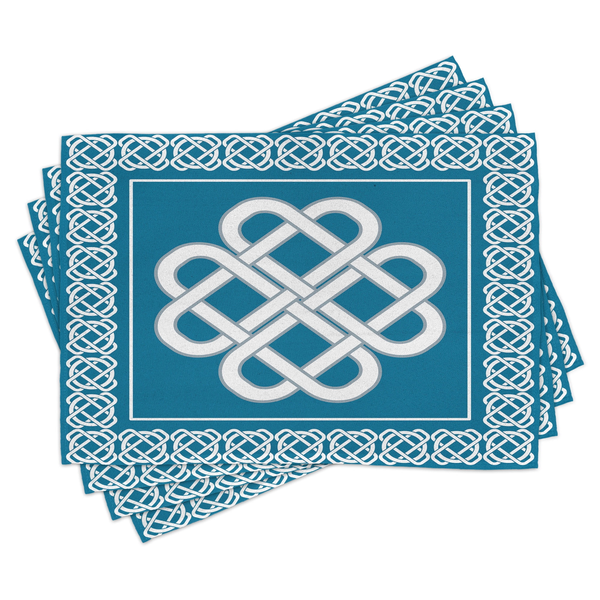 Ambesonne Irish Place Mats Set of 4, Celtic Love Knot, Standard Size ...