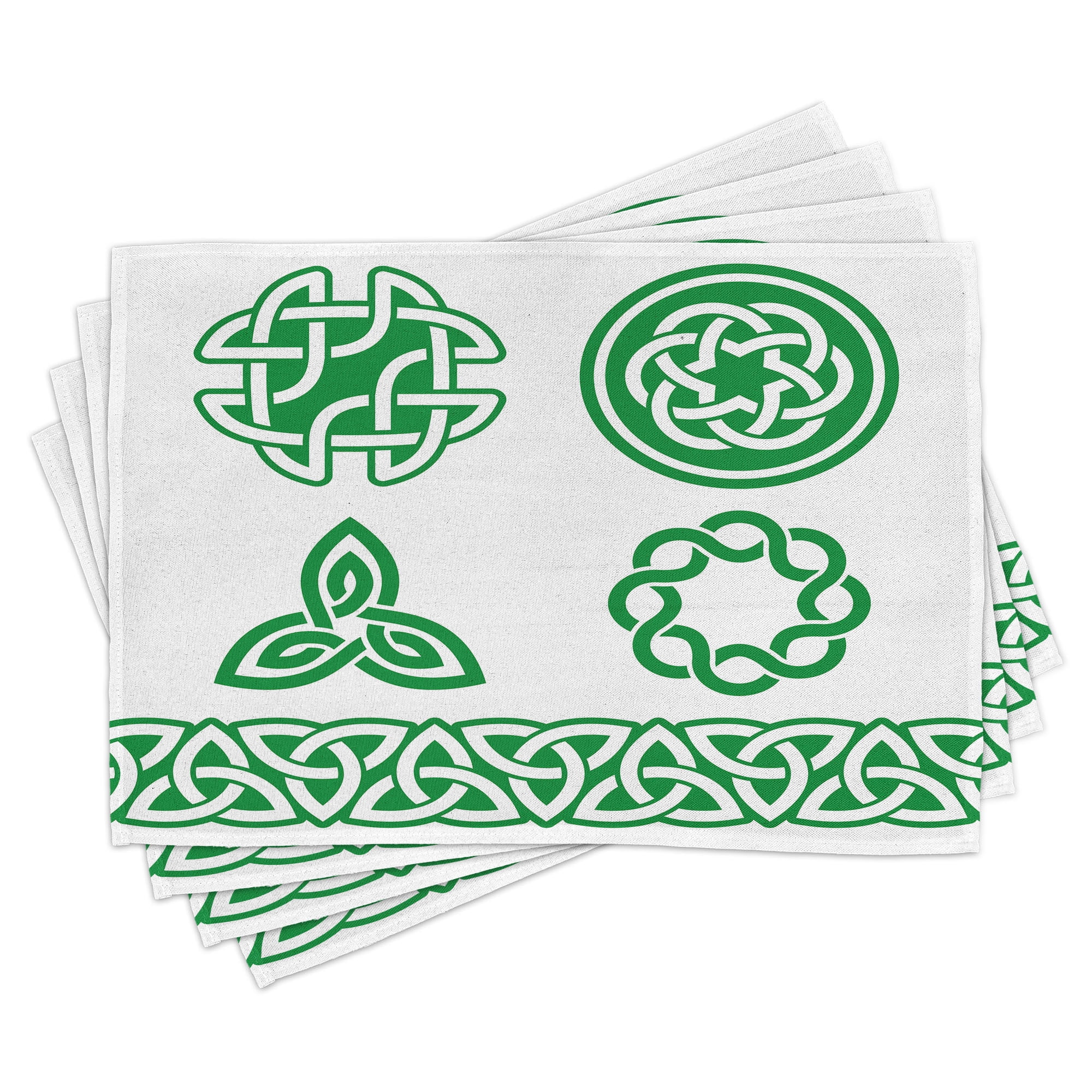 Ambesonne Irish Place Mats Set of 4, Medieval Knots, Standard Size ...