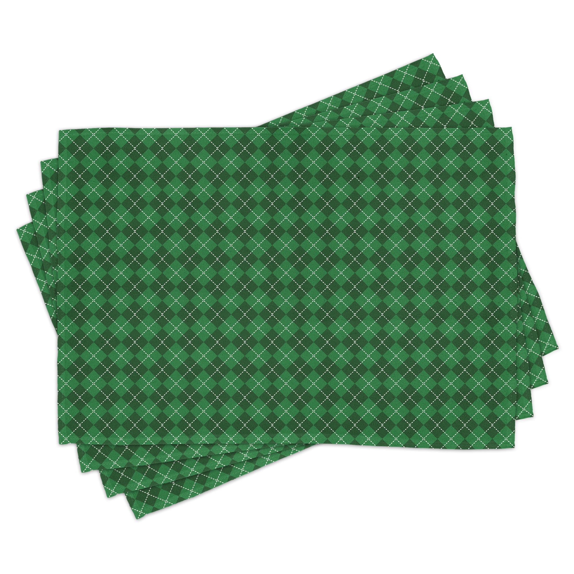 Ambesonne Irish Place Mats Set of 4, Vintage Argyle Tartan, Standard ...