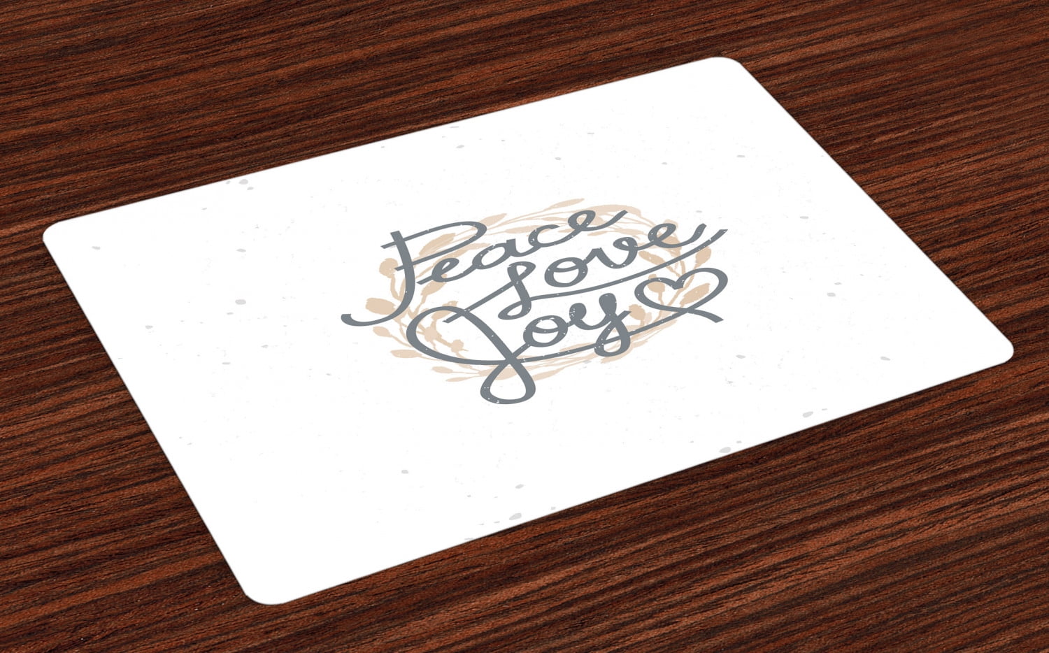 Ambesonne Joy Place Mats Set of 4, Lettering Love Joy Words, Standard ...