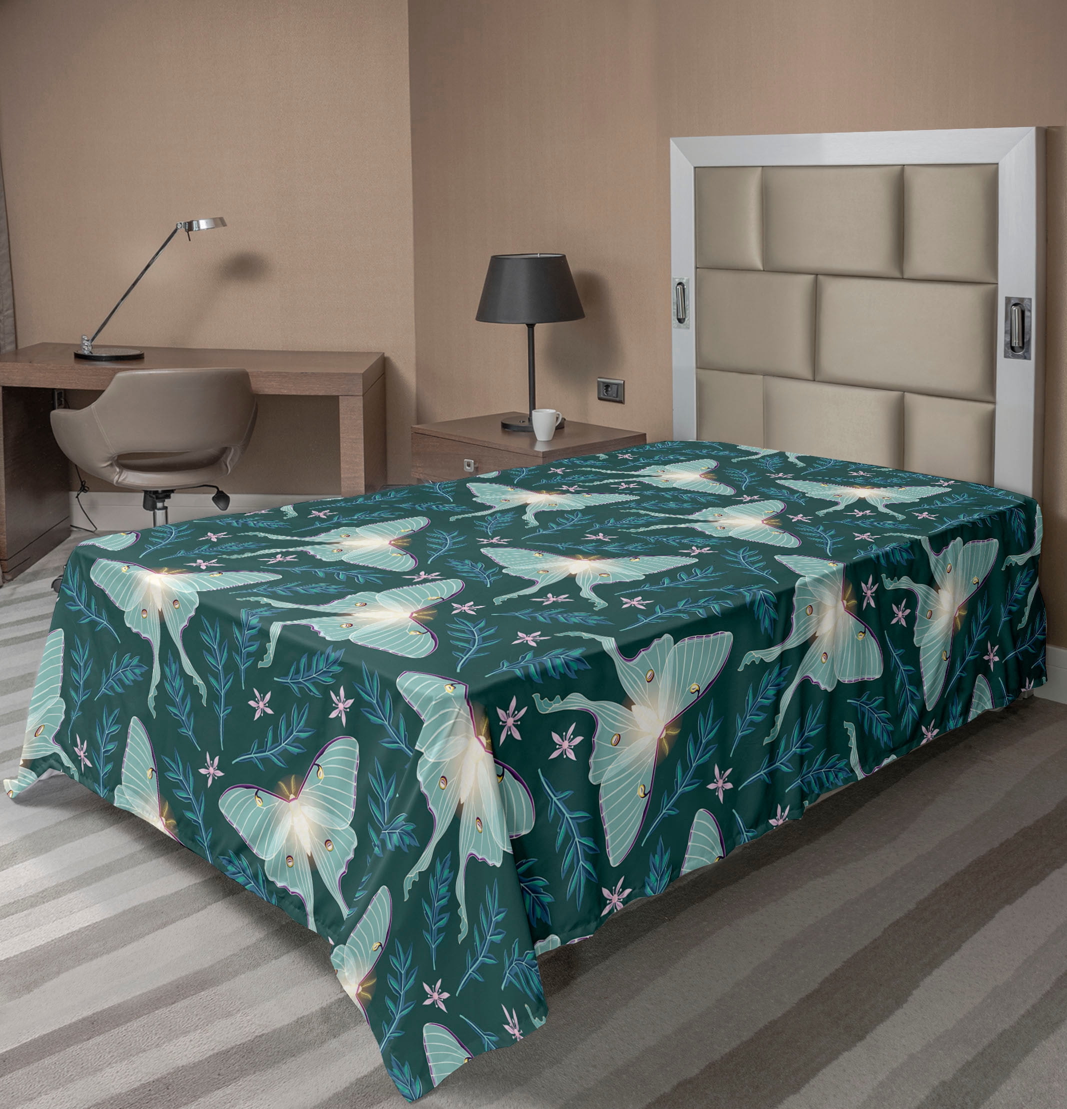 Ambesonne Jungle Boho Flat Bedding Sheet Soft Top Sheet, Dreamy ...