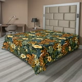 Ambesonne Jungle Boho Flat Bedding Sheet Soft Top Sheet, Tiger and ...